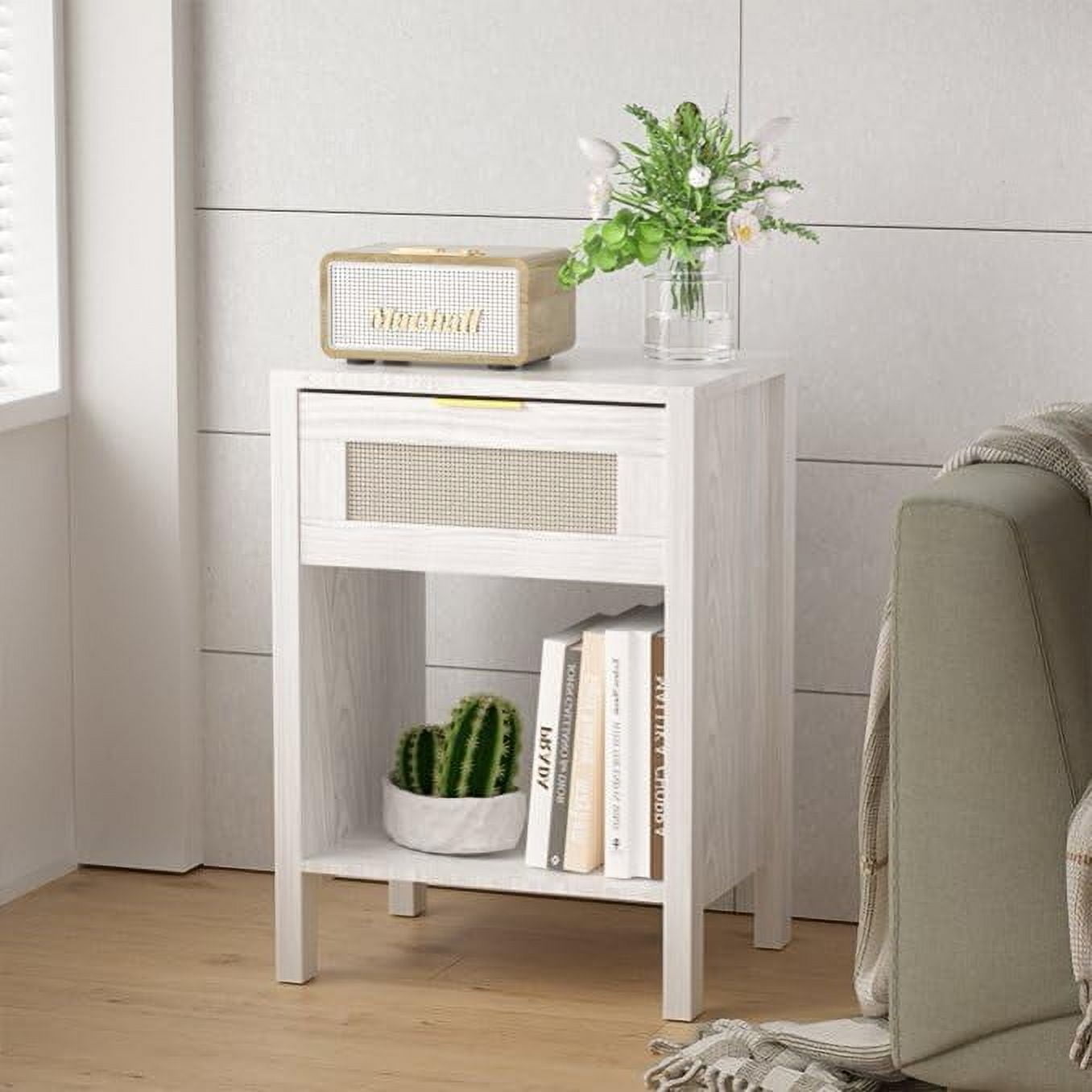 Small Night Stand, Nightstand Wood, Modern, Boho Farmhouse Bedside ...