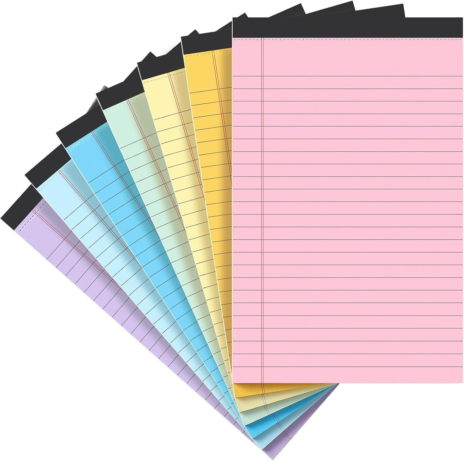 Small Note Pads 5x8, [7 Pack] Colorful College Narrow Ruled Legal Pads ...