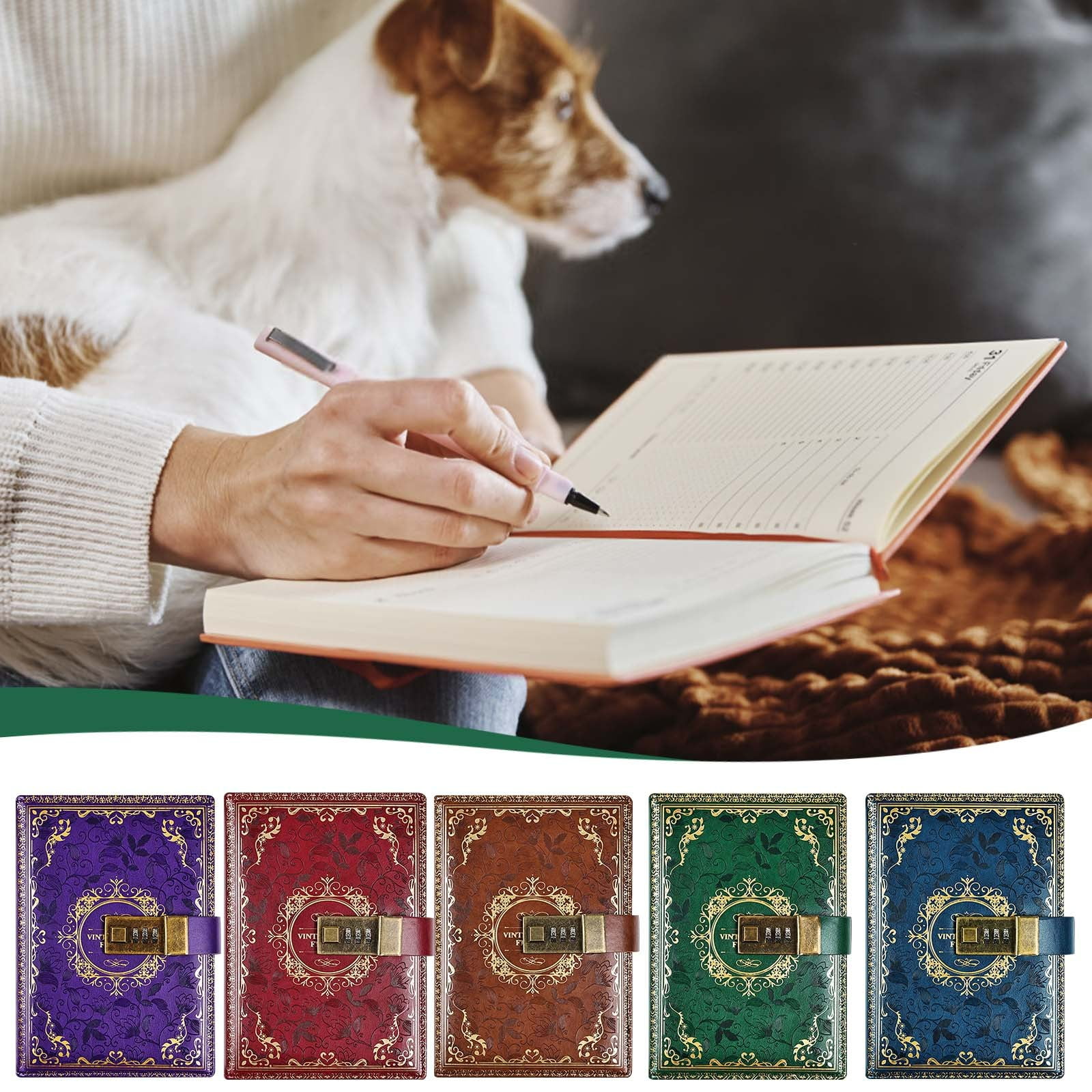 Small Notebook Journal Vintage B6 Notebook Password-protected Journal ...