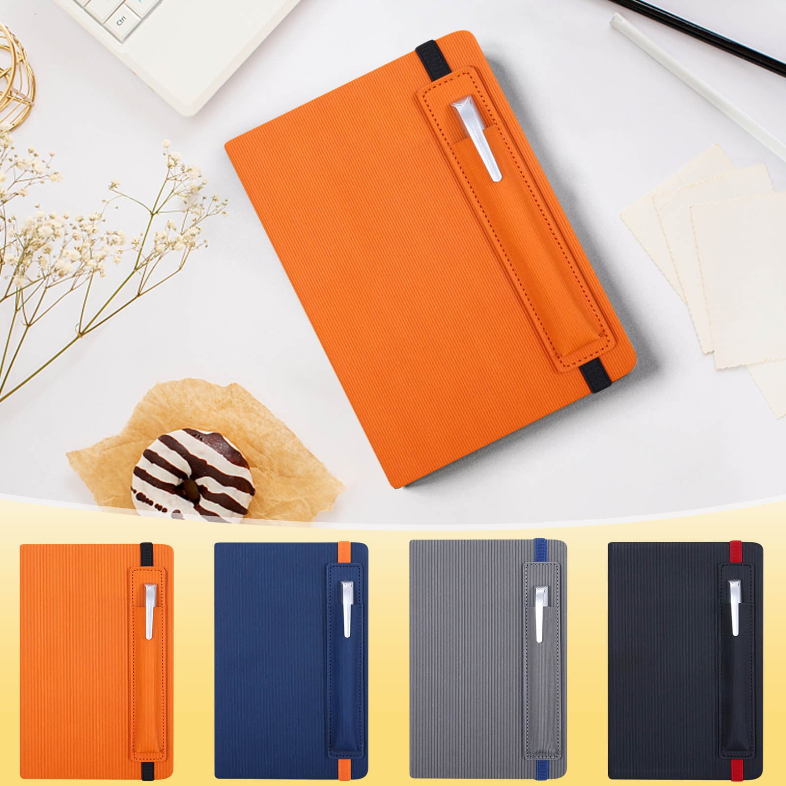 Small Notebook Pocket Notebook Journal,A5 Strap Notebook Business ...