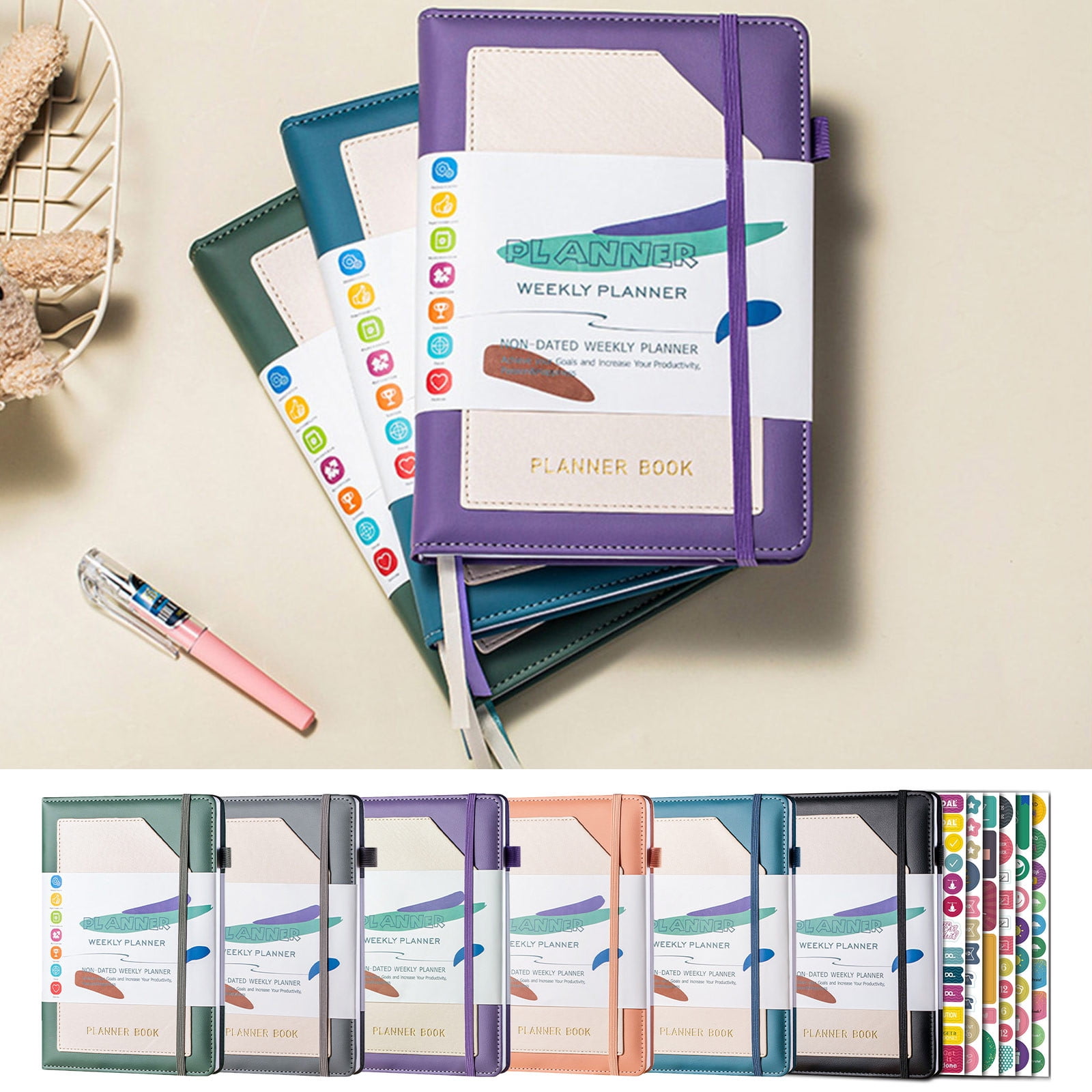 Small Notebook Pocket Notebook Undated Schedule Book Planner Weekly ...