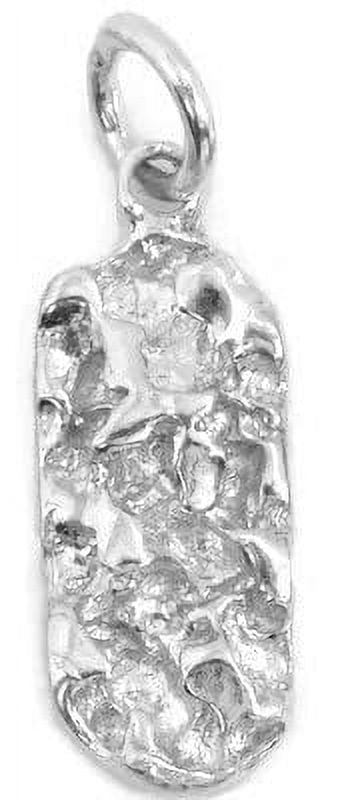 Small Nugget Charm Pendant .925 Sterling Silver - Walmart.com