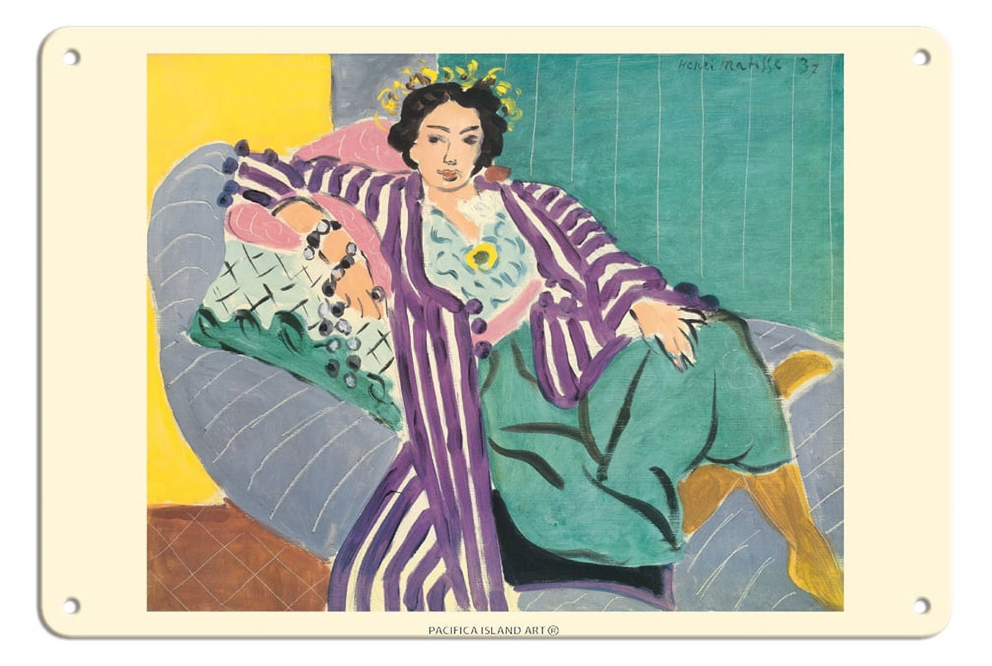 Small Odalisque in a Purple Robe - Vintage Art Exhibition Poster by ...
