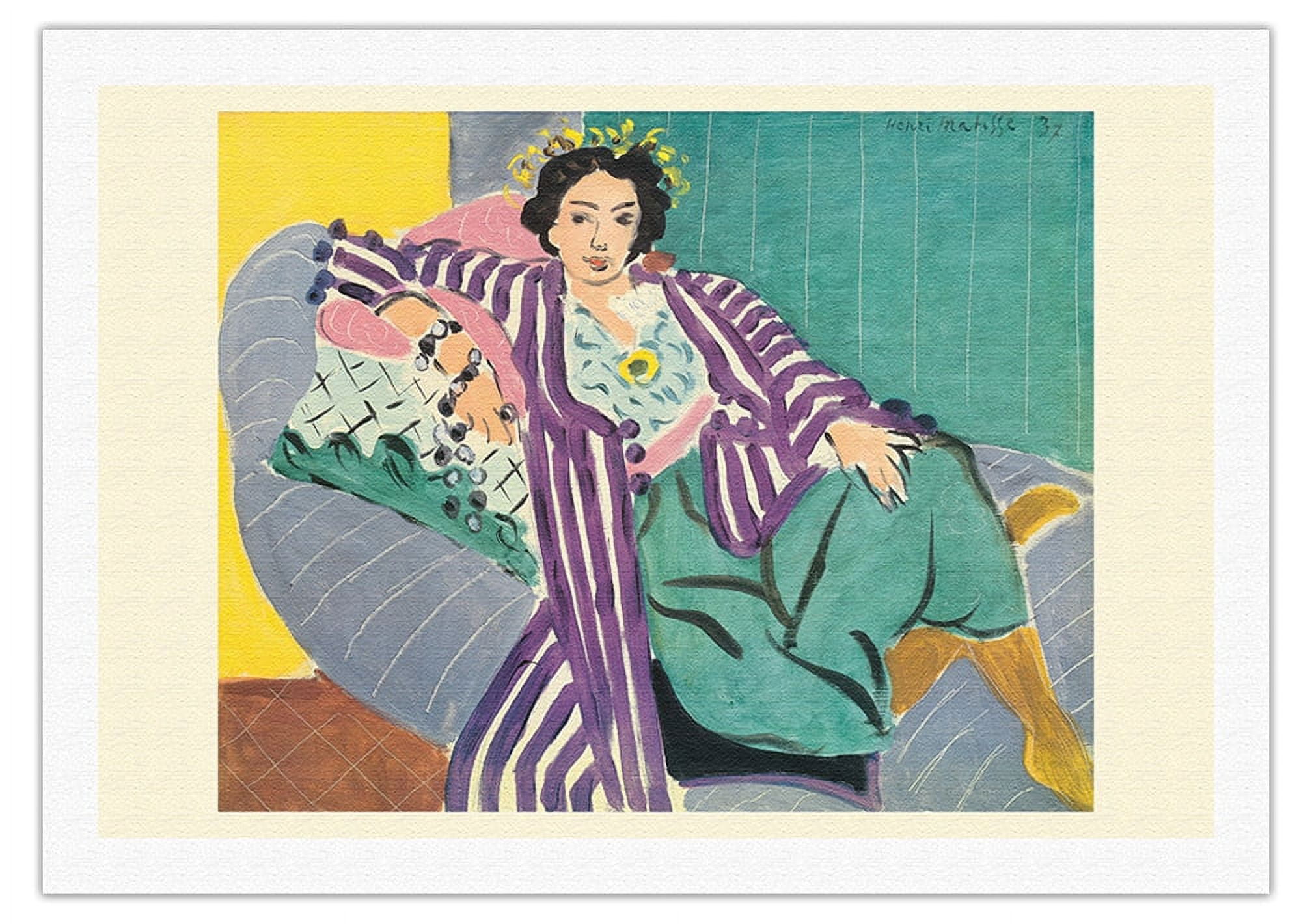 Small Odalisque in a Purple Robe - Vintage Art Exhibition Poster by ...