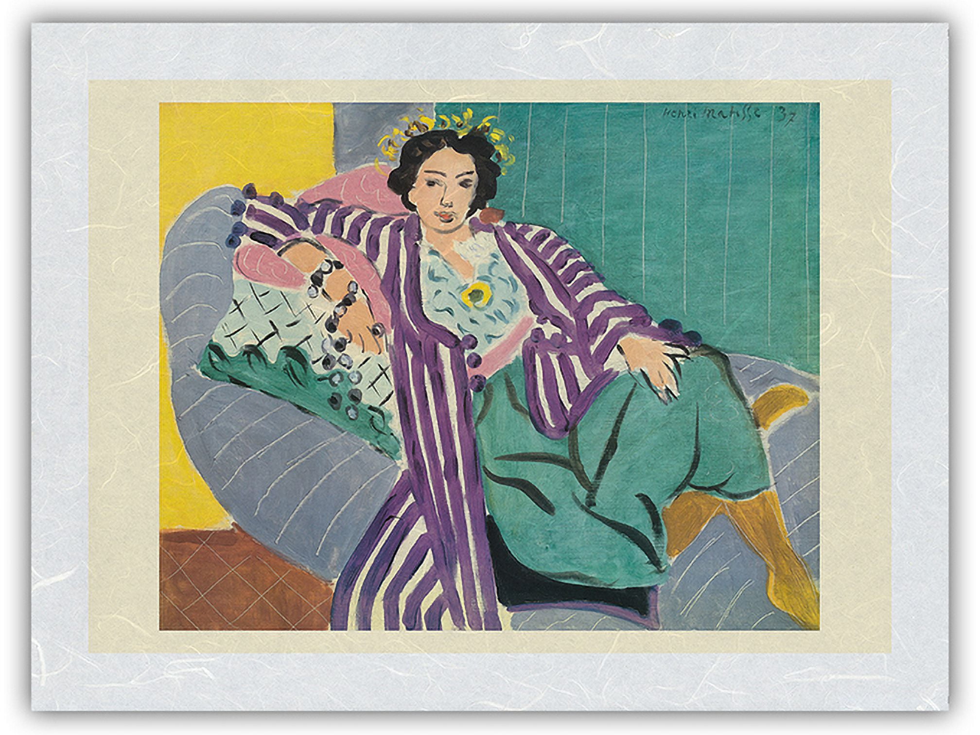 Small Odalisque in a Purple Robe - Vintage Art Exhibition Poster by ...