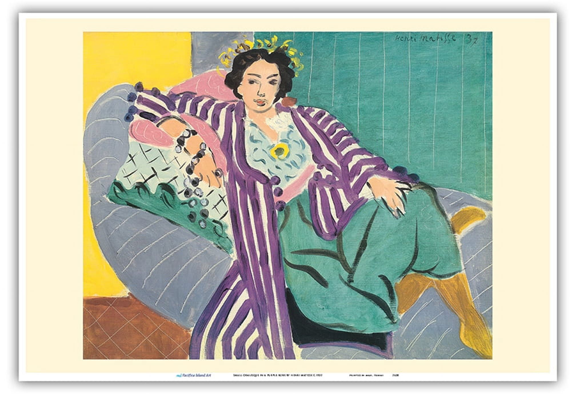 Small Odalisque in a Purple Robe - Vintage Art Exhibition Poster by ...