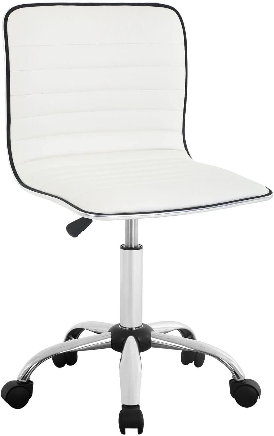 Small Office Chair PU Leather, Vanity Chair Makeup Chair for Makeup ...