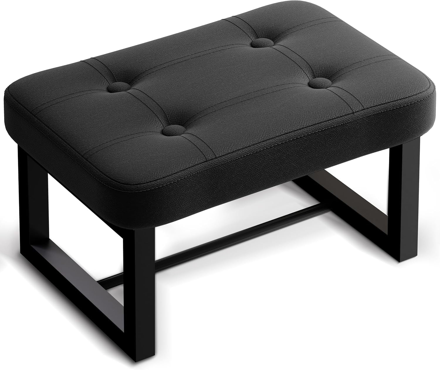 Small Ottoman，Foot Rest Stool,Leather Step Stool for Under Desk ...