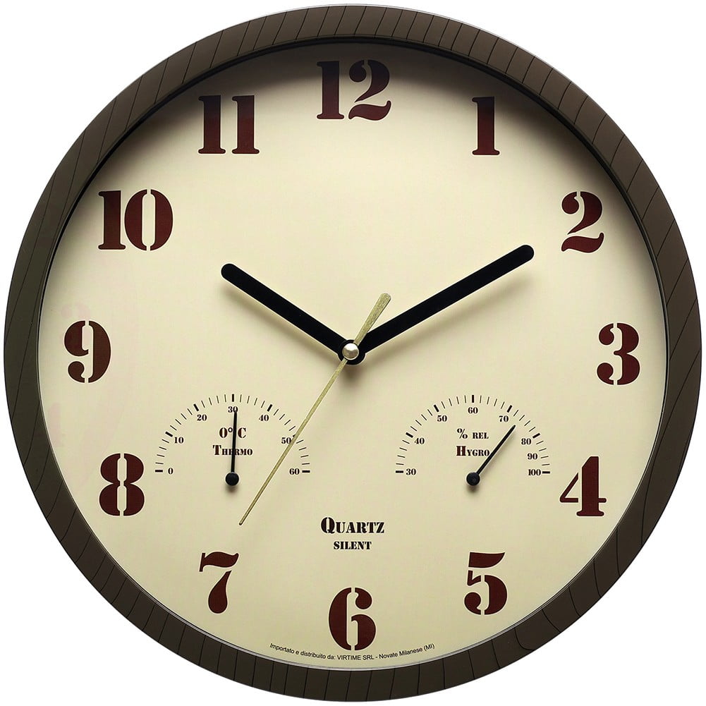 Small Outdoor Clocks for Patio with Thermometer & Hygrometer Indoor ...