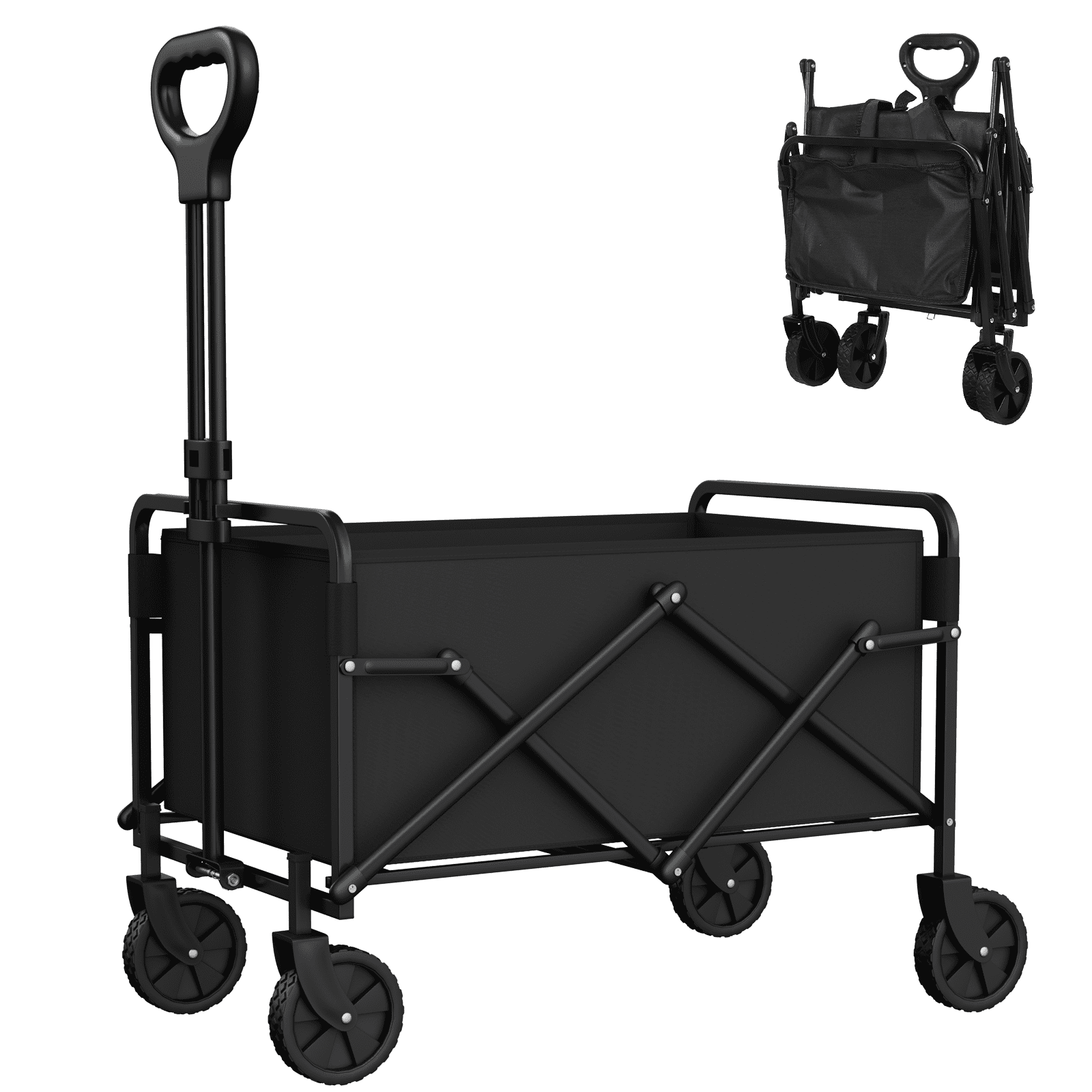 Small Outdoor Pushchair Five inch Garden Utility Trolley for Camping ...