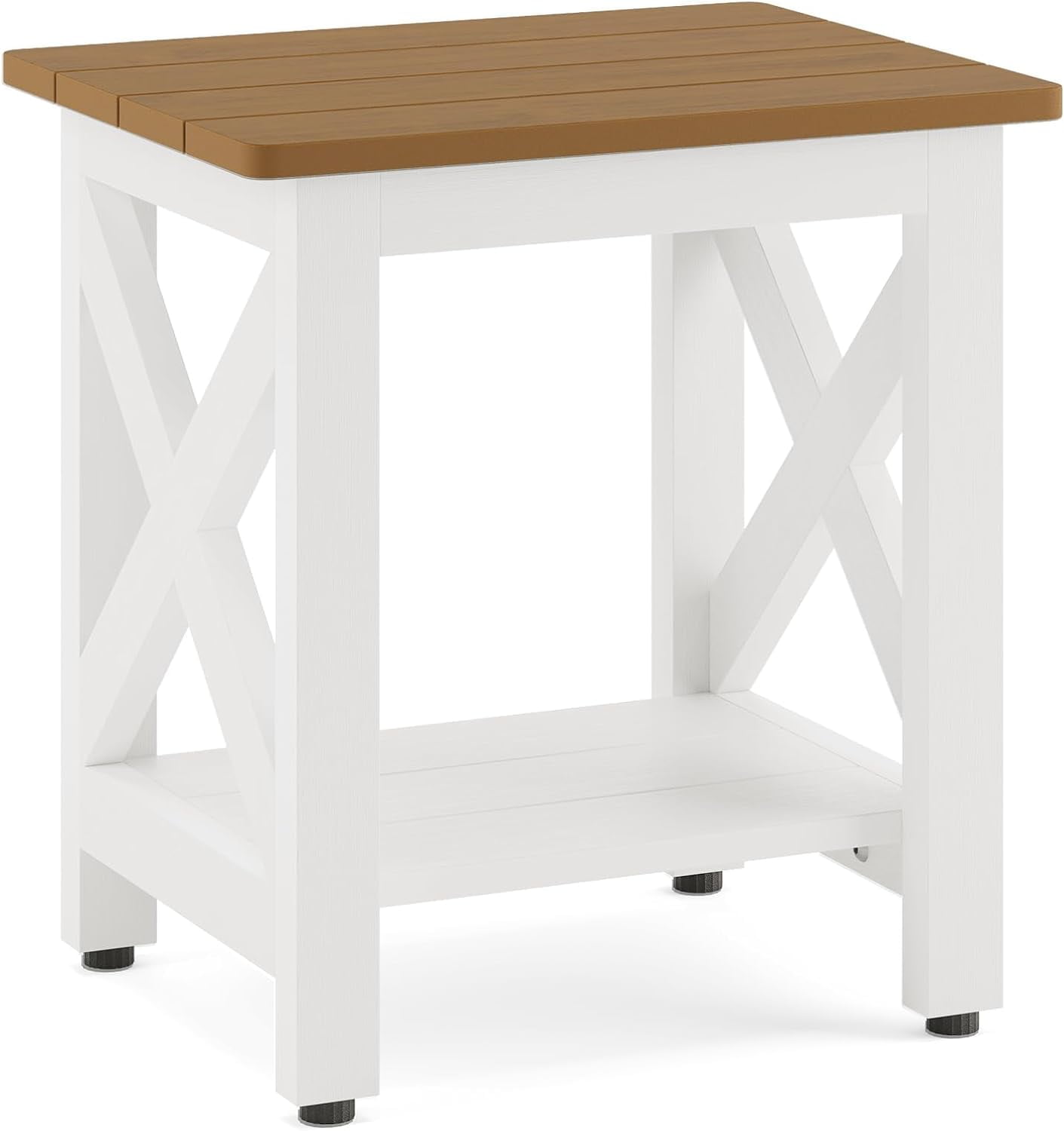 Small Outdoor Side Table HDPS Adirondack Patio End Table with 2 Tier ...