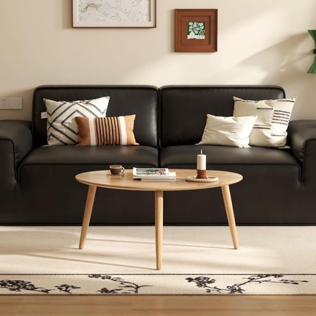 A&B Home Traditional Natural Wood Rattan Table, Open Cane Shelf - 29 ...