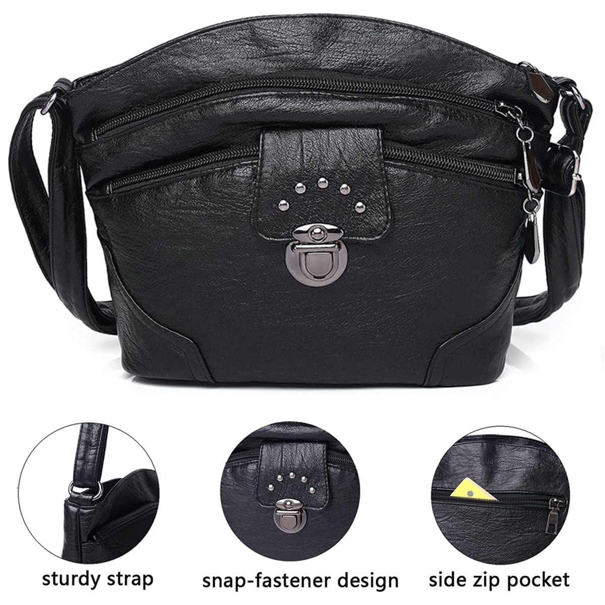 Small PU Leather Crossbody Bags for Women Handbag Female Casual ...