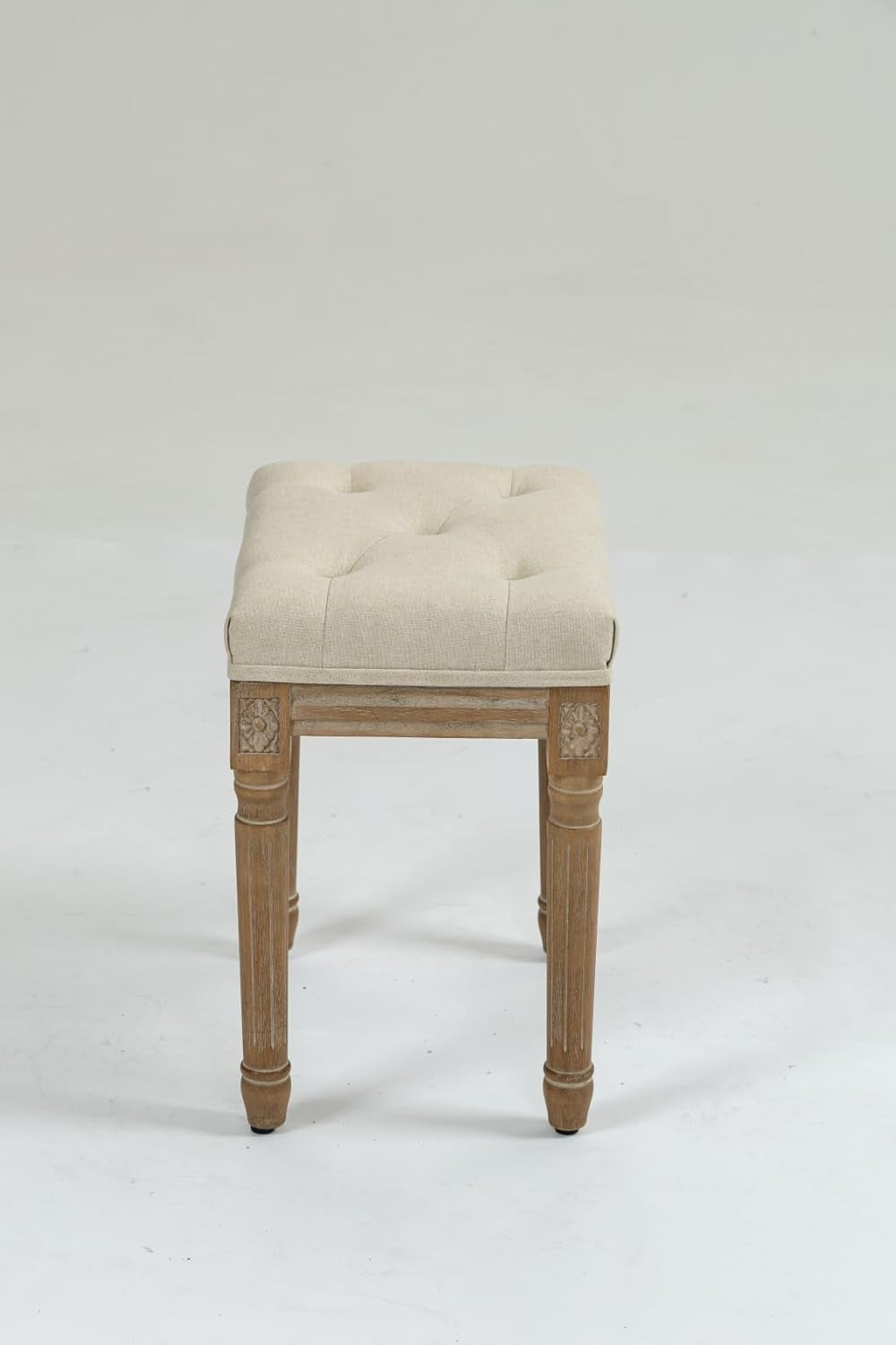 Small Padded Bench, Square Upholstered Rustic Ottoman Bench, Vanity ...