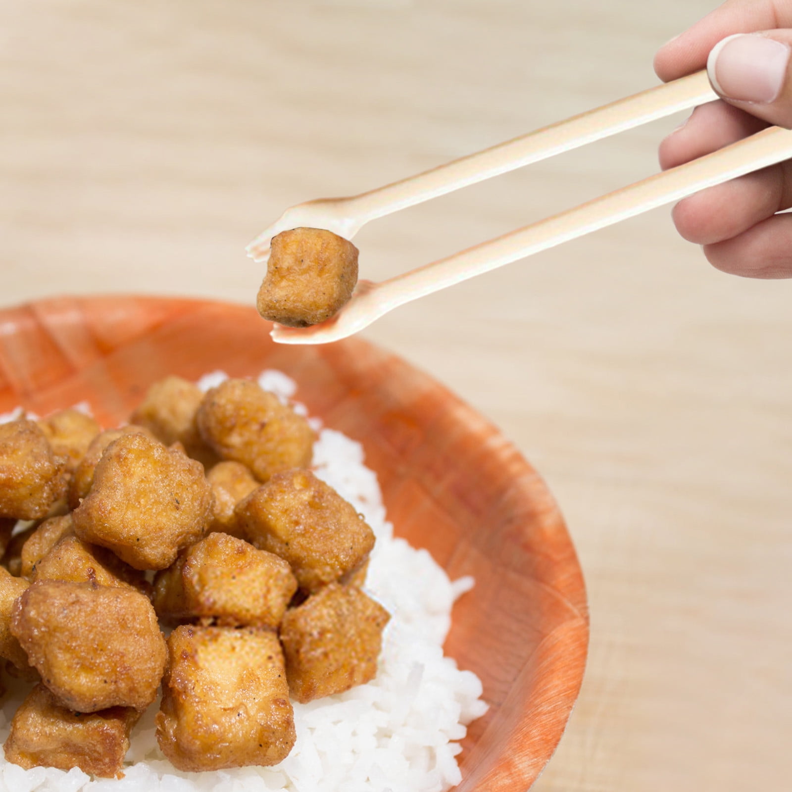 Small Palm Chopsticks Cute Beige Palm Prints Reusable Lightweight Non ...