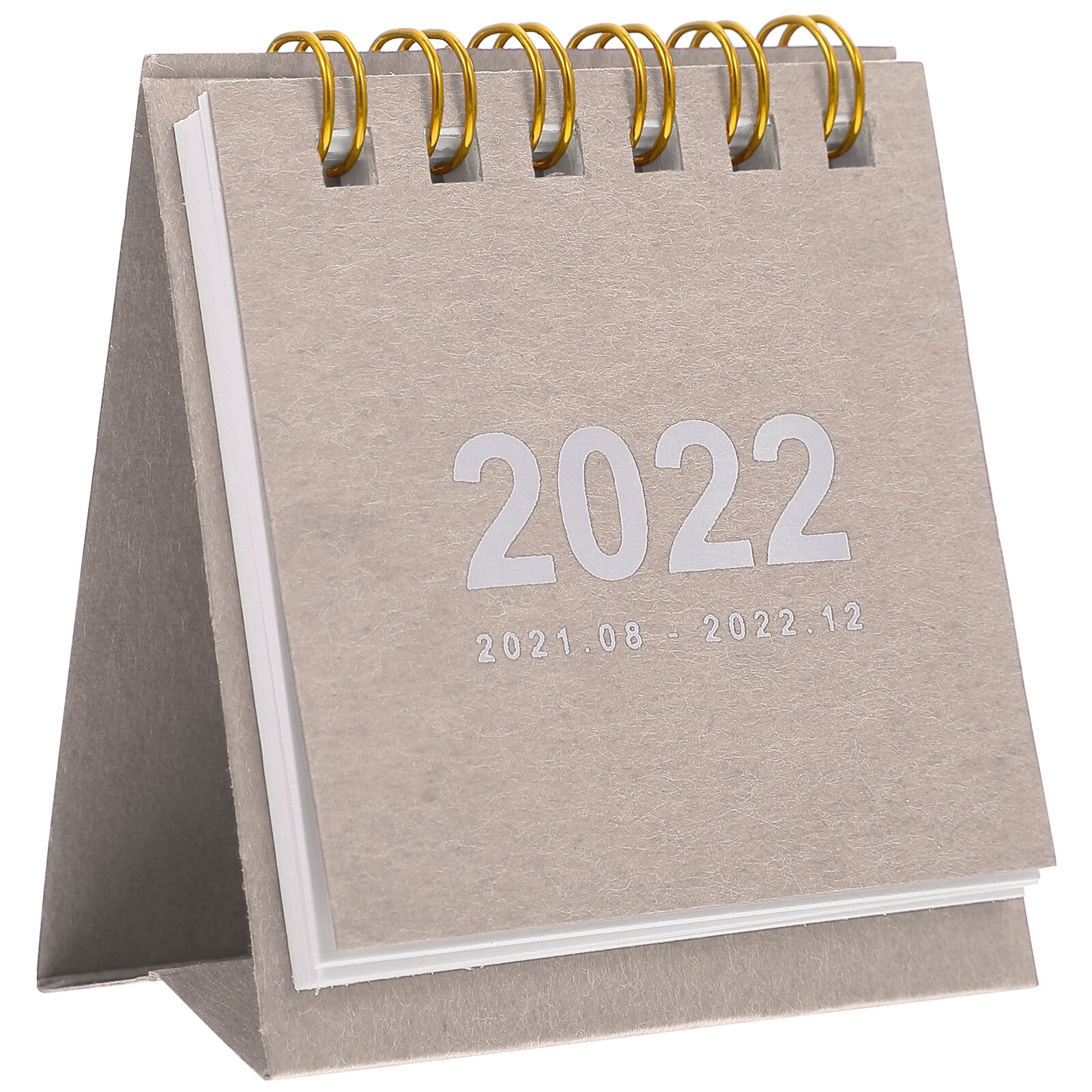 Supvox 1Pc Small Paper Desktop Calendar 2022 Grey for Home and Office ...