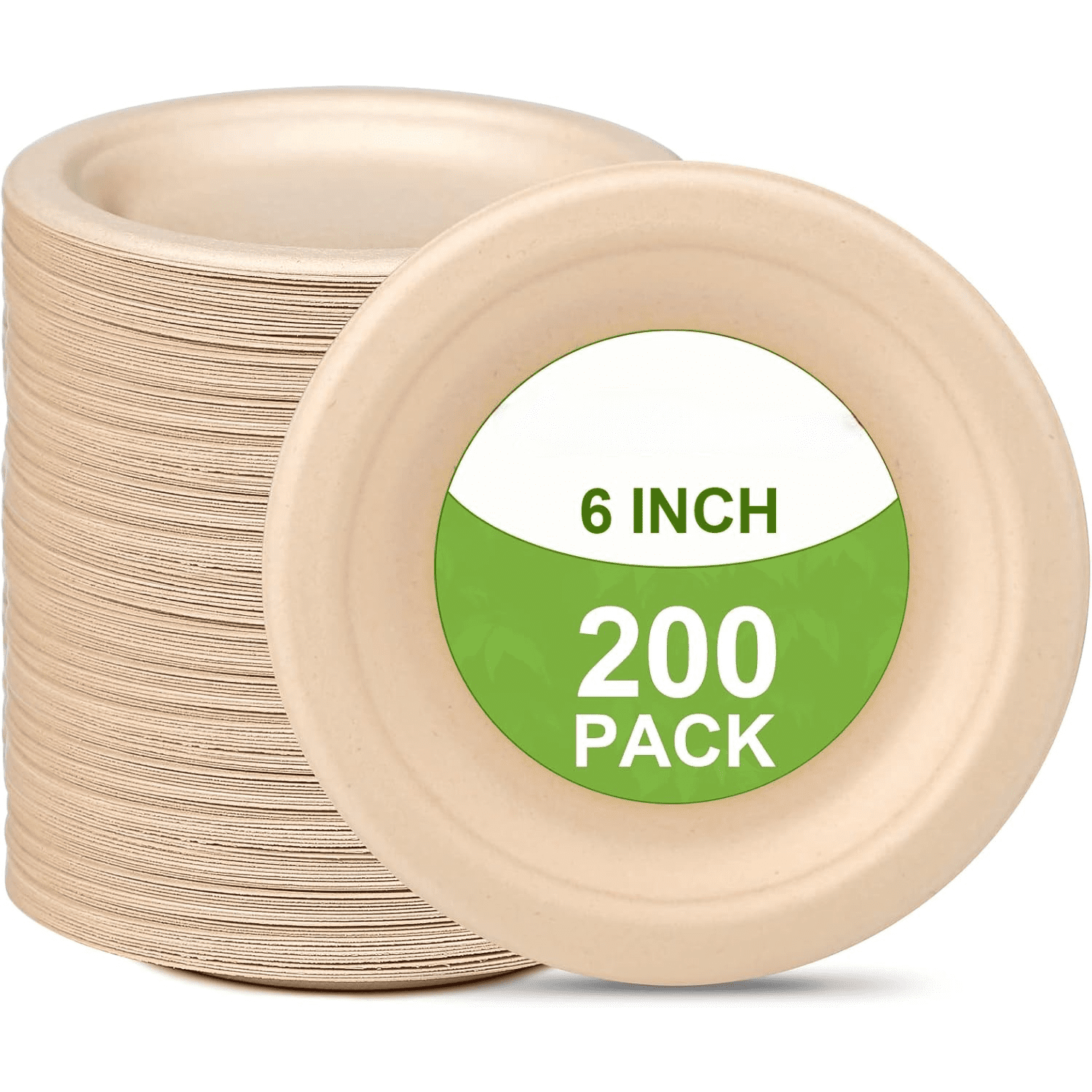 Small Paper Plates 6 inch, Compostable Eco Friendly Disposable Plates ...