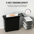 Small Paper Shredder for Home, 6 Sheet Strip Cut Paper Shredder Without ...