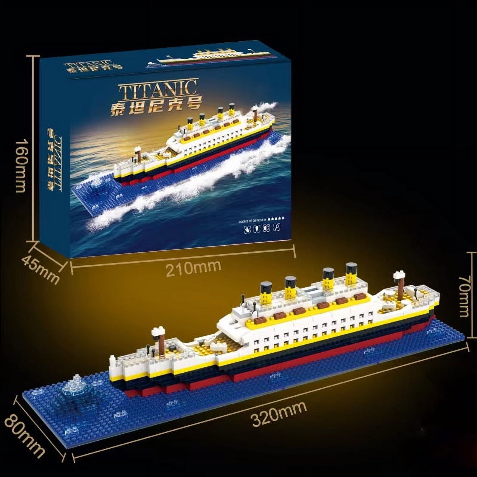 Small Particle Building Block Assembly Toy Titanic Giant Boy Girl ...