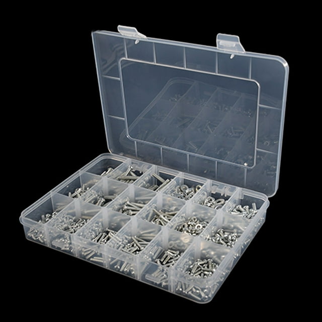Small Parts Storage Case Tools Box Organizer 18 Compartments Hardware ...