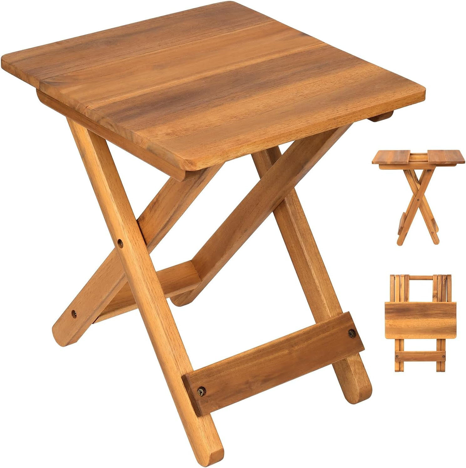 Small Patio Table, Outdoor Folding Side Table, Portable Side Table ...