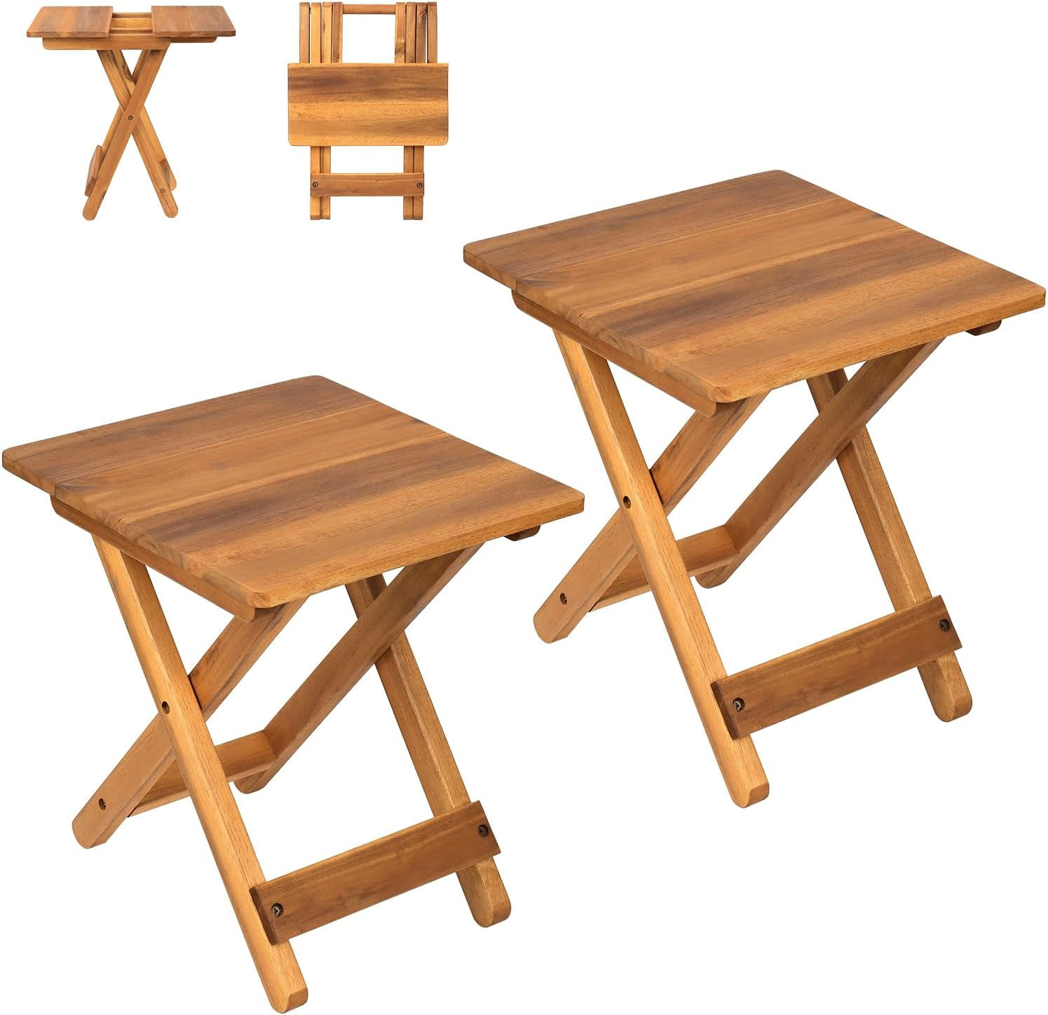 Small Patio Table, Outdoor Folding Side Table, Portable Side Table ...