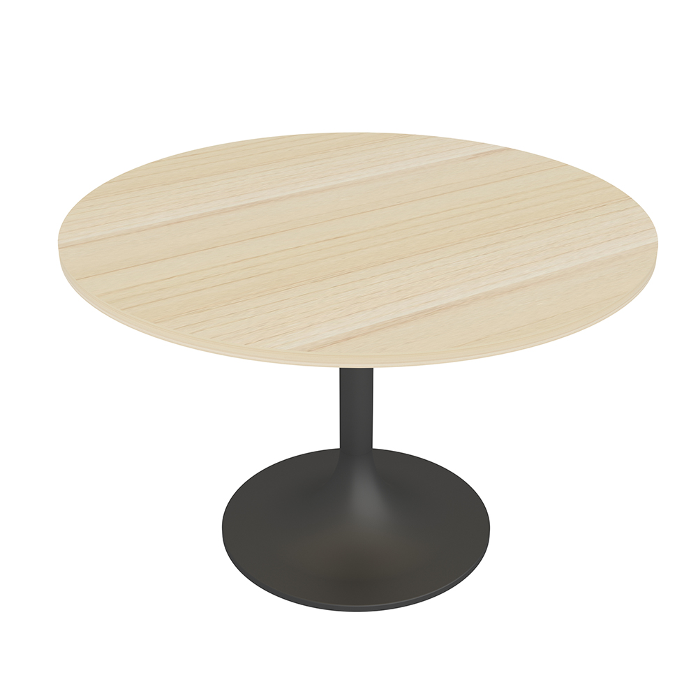 Small Pedestal Office Table 42" Round Meeting Table With Tulip Base ...