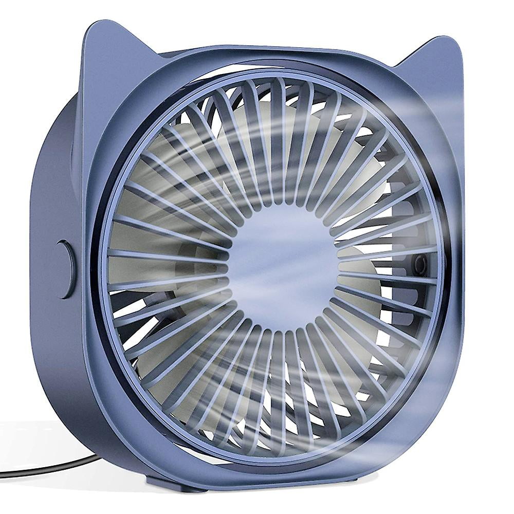 Small Personal Usb Desktop Cat Ear Fan, 3-Speed Portable Desktop ...