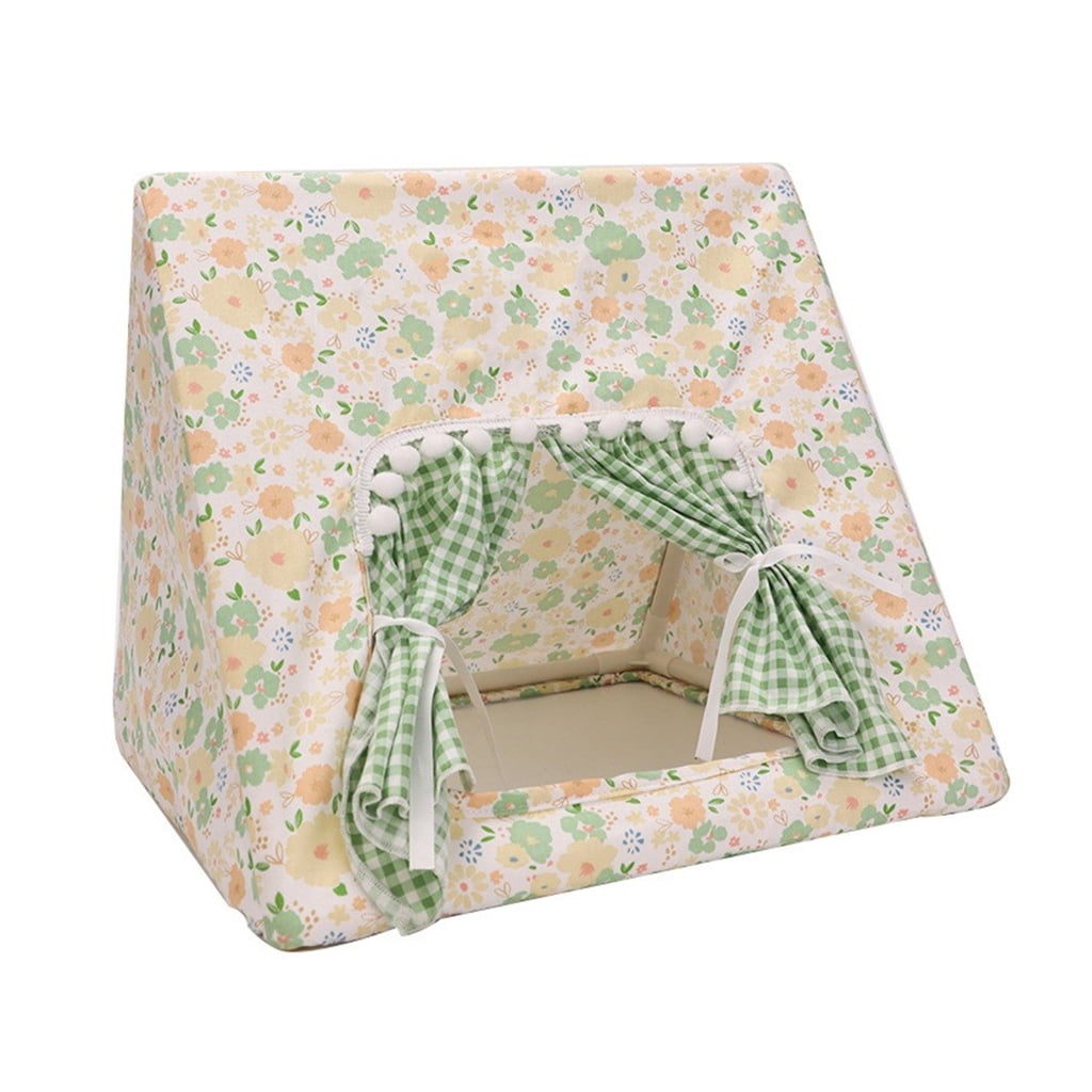 Small Pet Resting House Hideouts Bed with Curtain for Cavia Porcellus ...