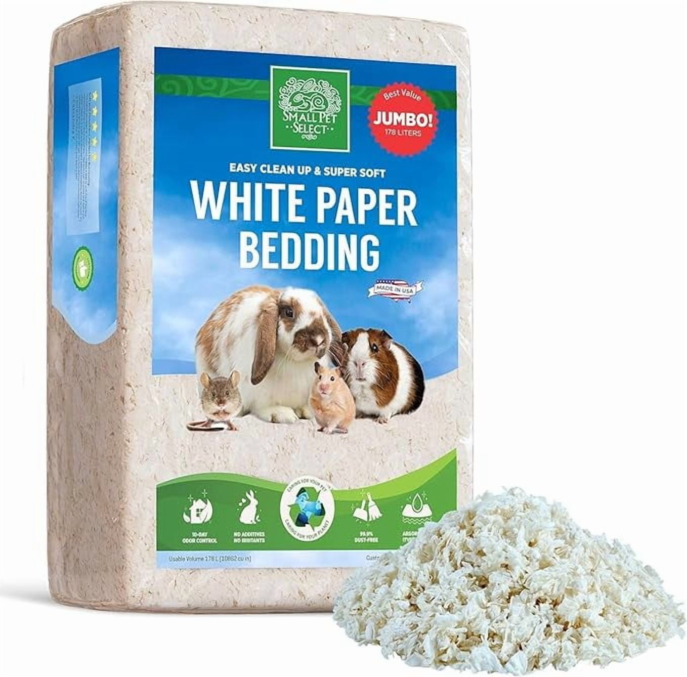 Small Pet Select Soft Rodent Animal Unbleached White Paper Bedding ...