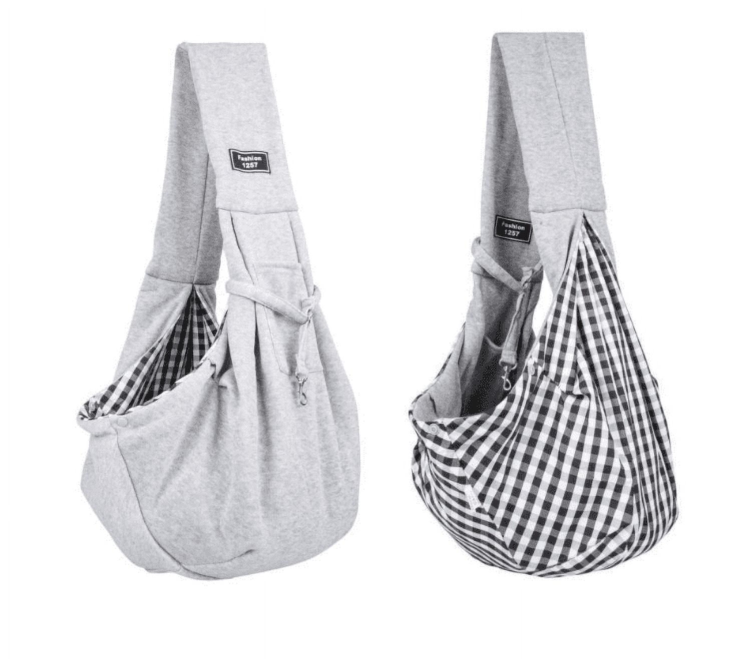 Small Pet Sling Carrier for Dog, Cat, Hands Free Reversible Shoulder ...