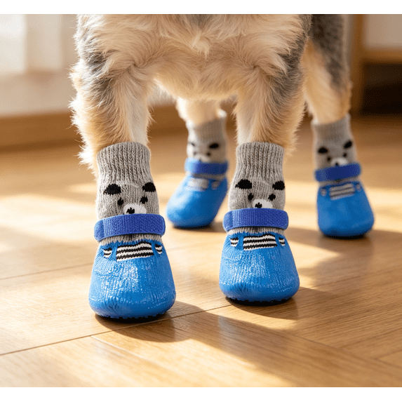 Small Pet Waterproof Paw Cover Silicone Non Slip Dog Rain Socks ...
