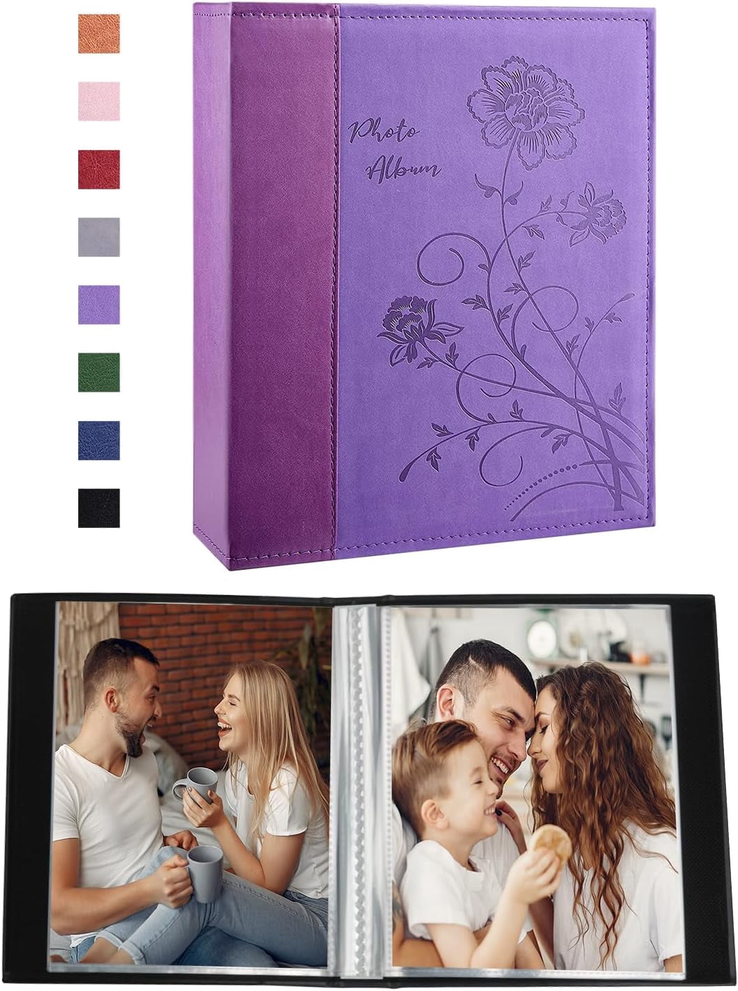 Small Photo Album 4x6 2 Pack, Each Pack with 26 Clear Pages Holds 52 ...