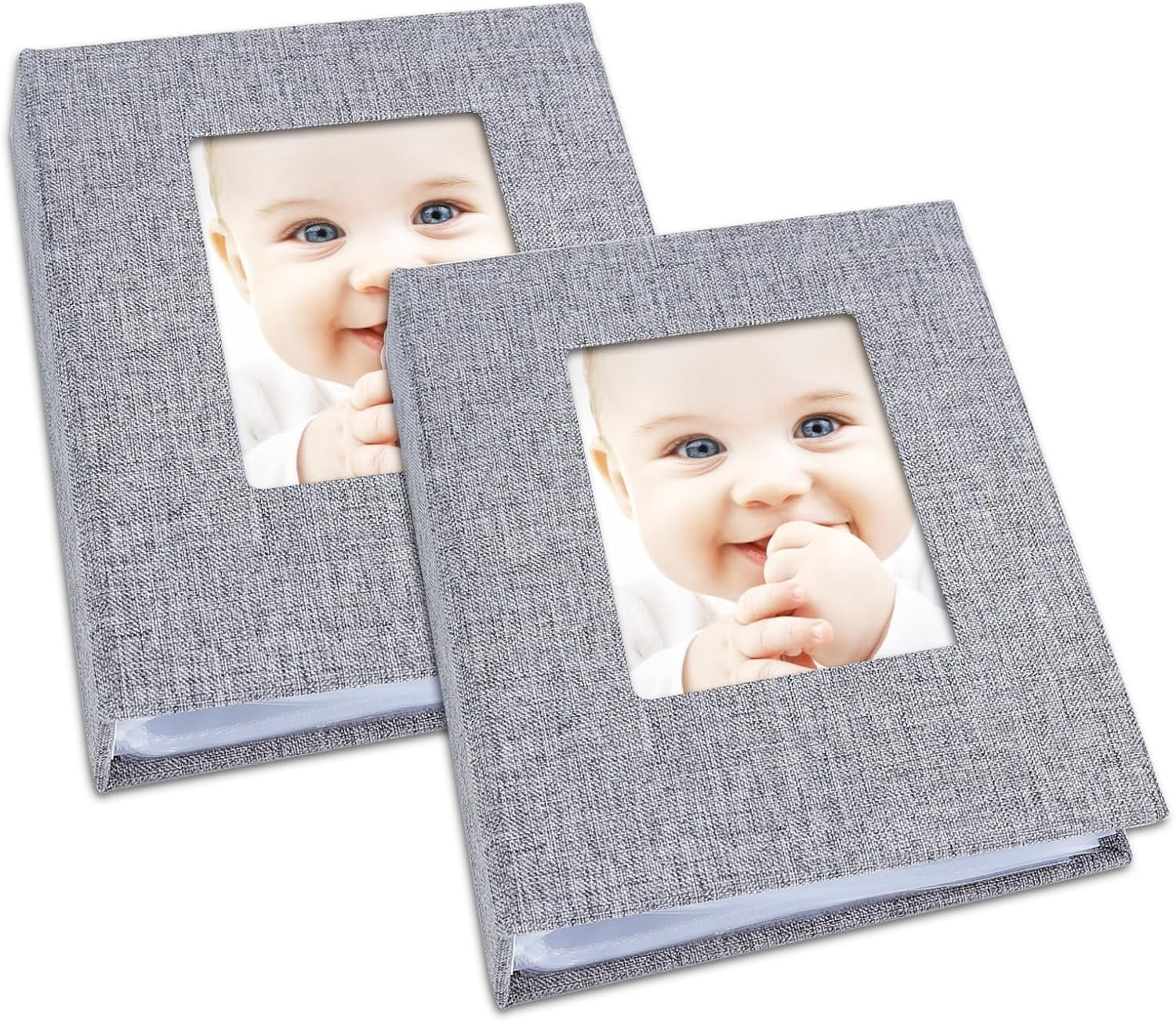 Small Photo Album 4x6 Photos, 2 Pack Linen Cover Mini Photo Book, 26 ...