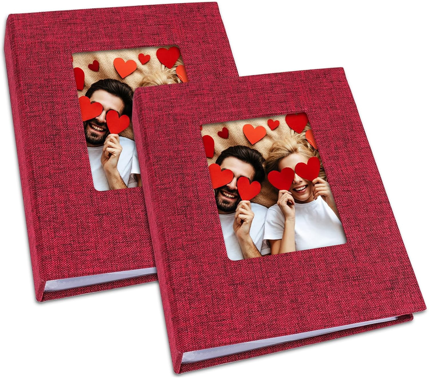 Small Photo Album 4x6 Photos, 2 Pack Linen Cover Mini Photo Book, 26 ...