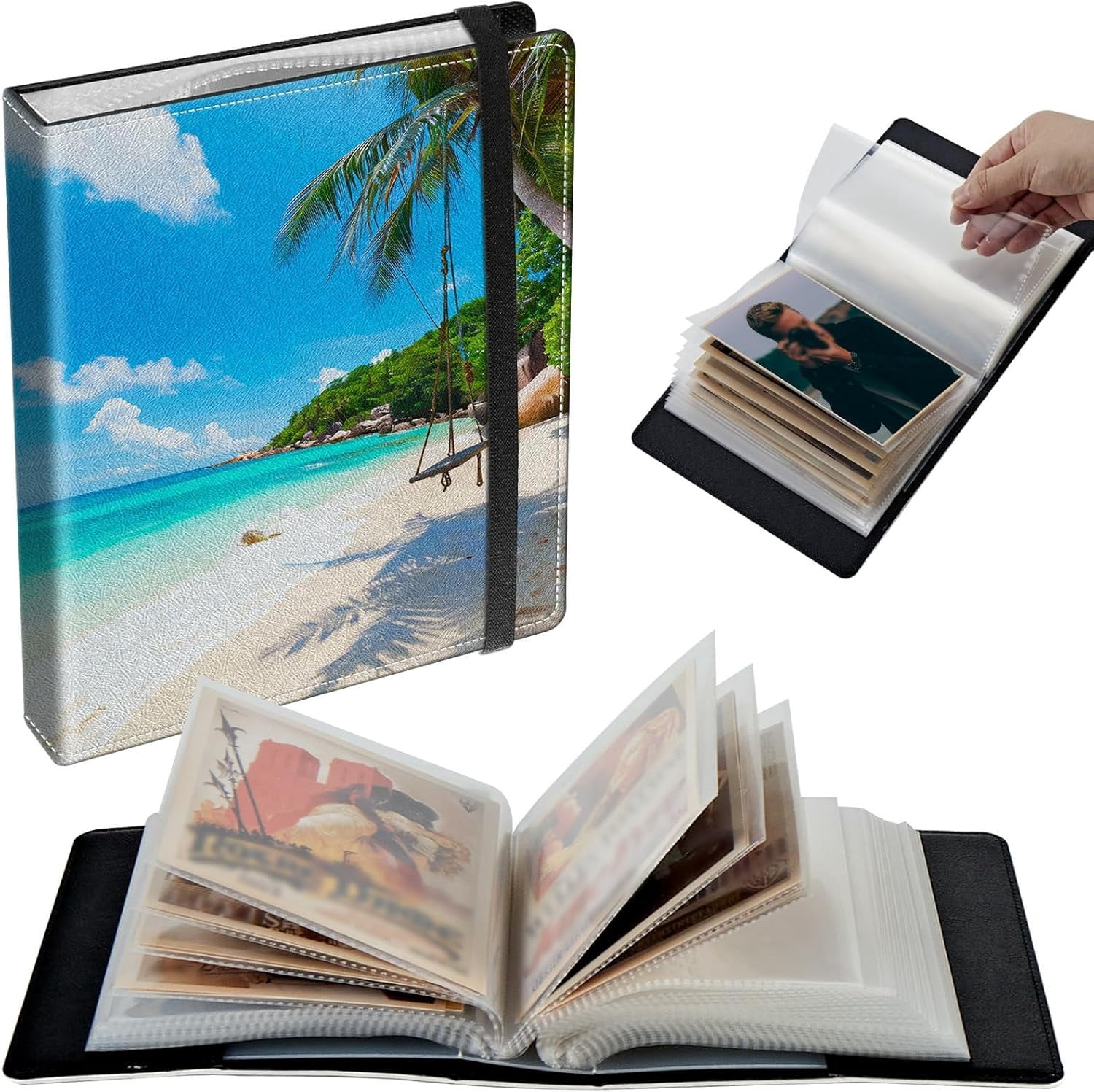 Small Photo Album 4x6 inch 120 Pictures PU Leather Photo Albums with ...