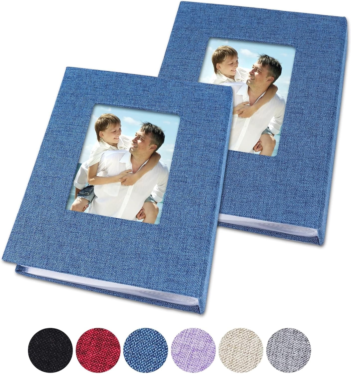 Small Photo Album Photos, Linen Cover Mini Photo Book, Page Holds ...