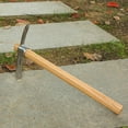 Small Pickax Mattock Ice Axe W/ en Handle Garden Pickaxe Hoe Heavy Duty ...