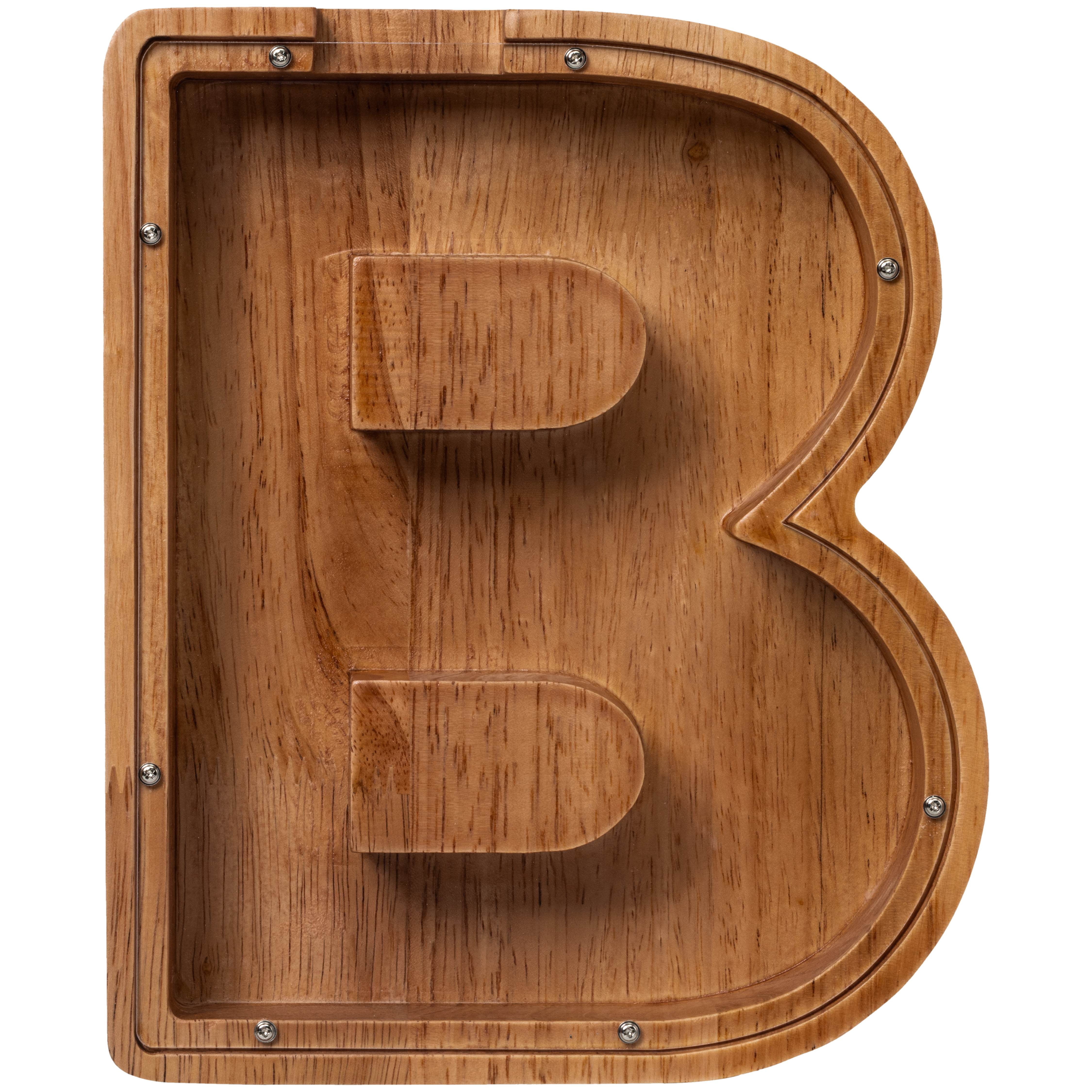 Small Piggy Bank, Wooden Letter Piggy Bank for Kids Boys Girls Gift ...