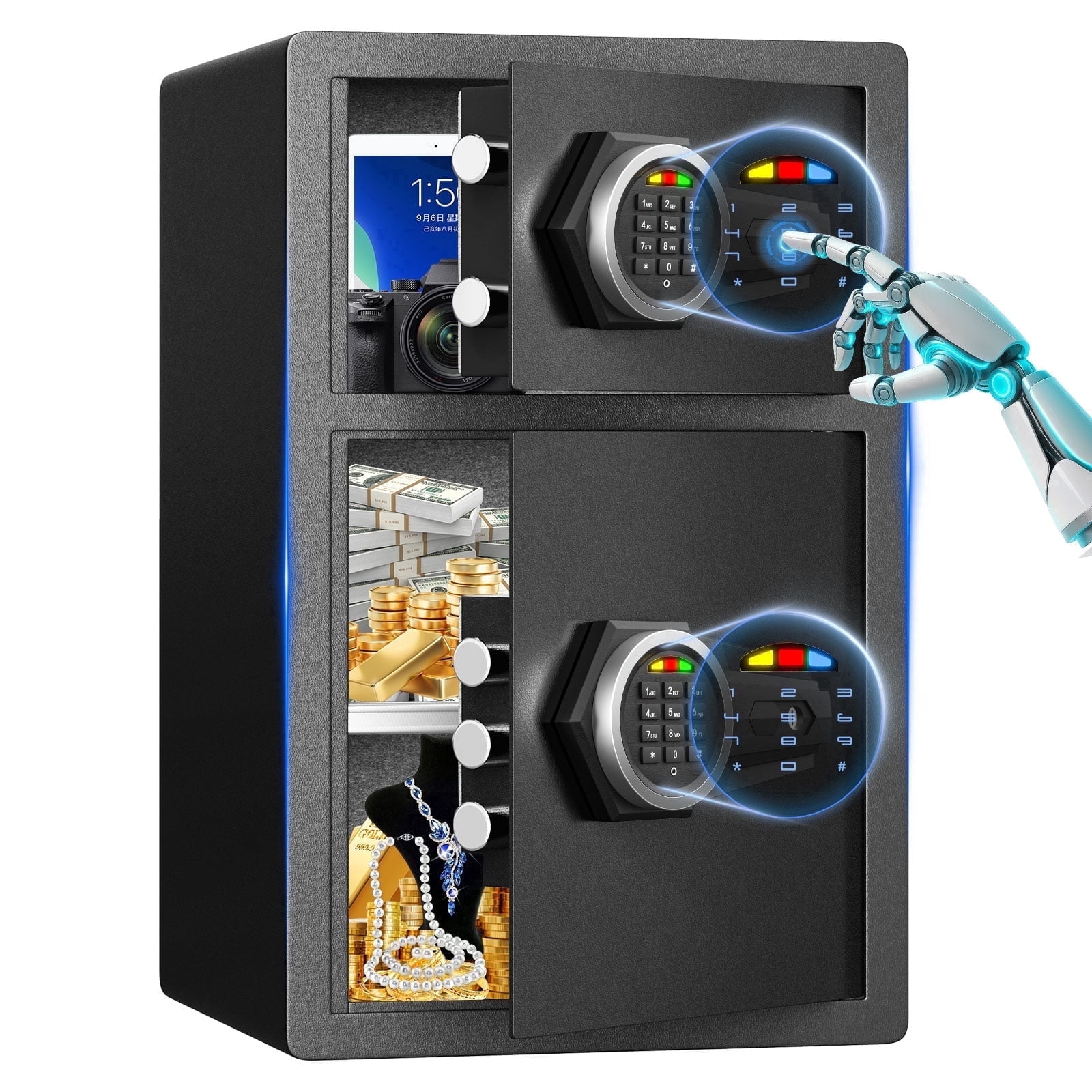 5.5 Cub Home Safe with Digital Keypad and Removable & Adjustable Shelf ...