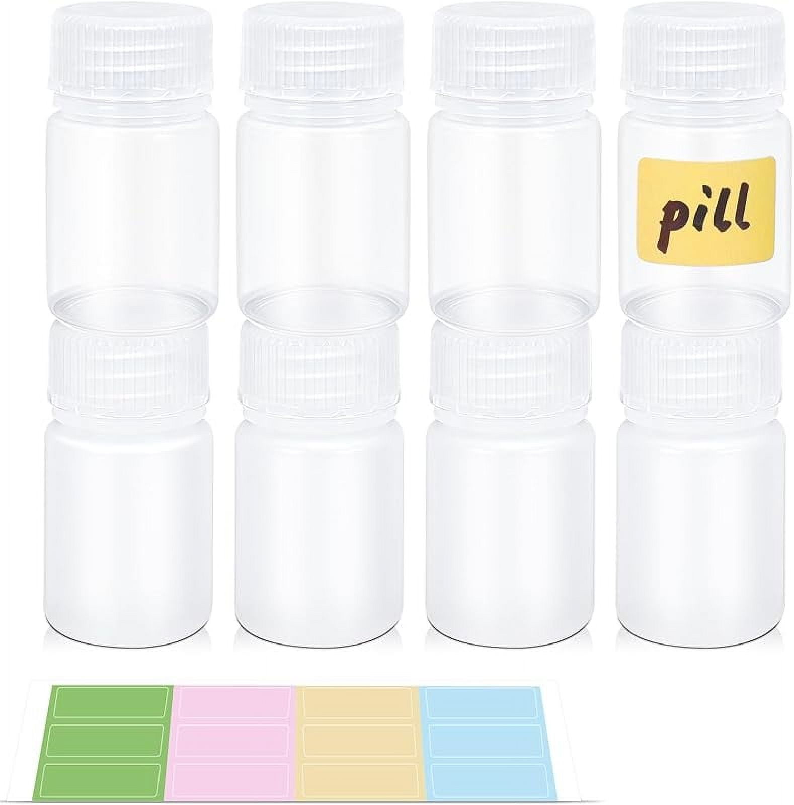 Small Pill Bottle for Travel Screw Top, Empty Medicine Bottles for ...
