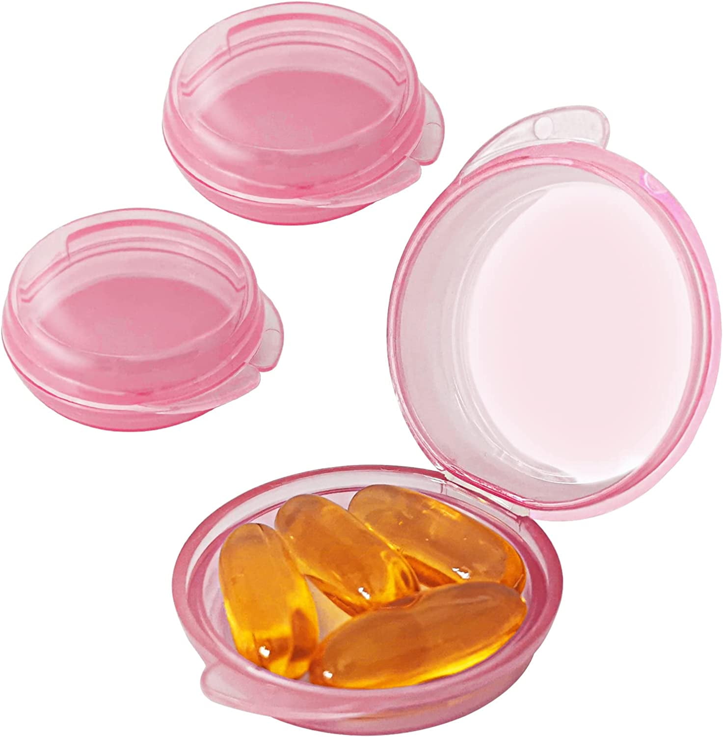 Small Pill Box (3 Pack), Daily Mini Pill Organizer Portable for Purse ...