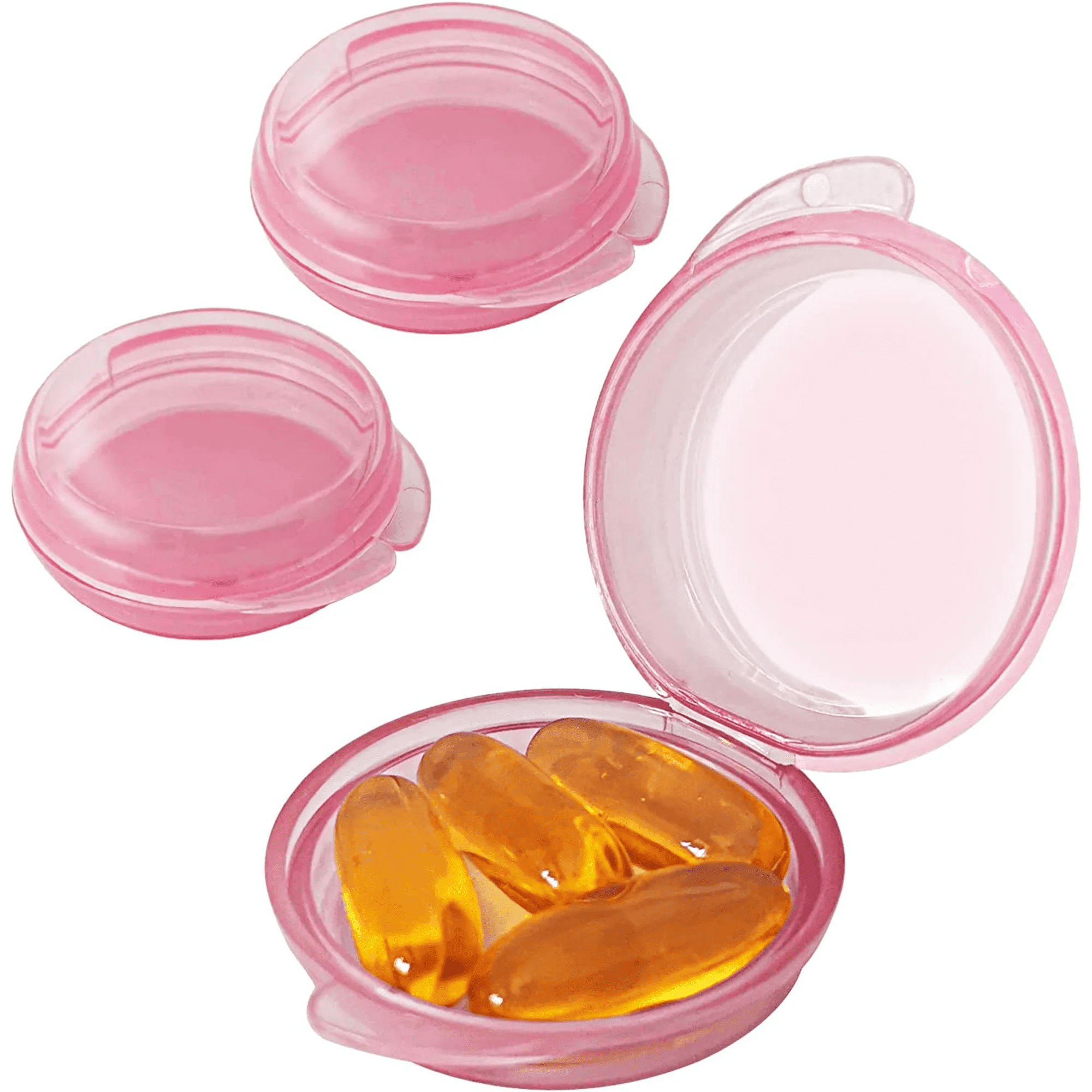 Small Pill Box (3 Pack), Daily Mini Pill Organizer Portable for Purse ...
