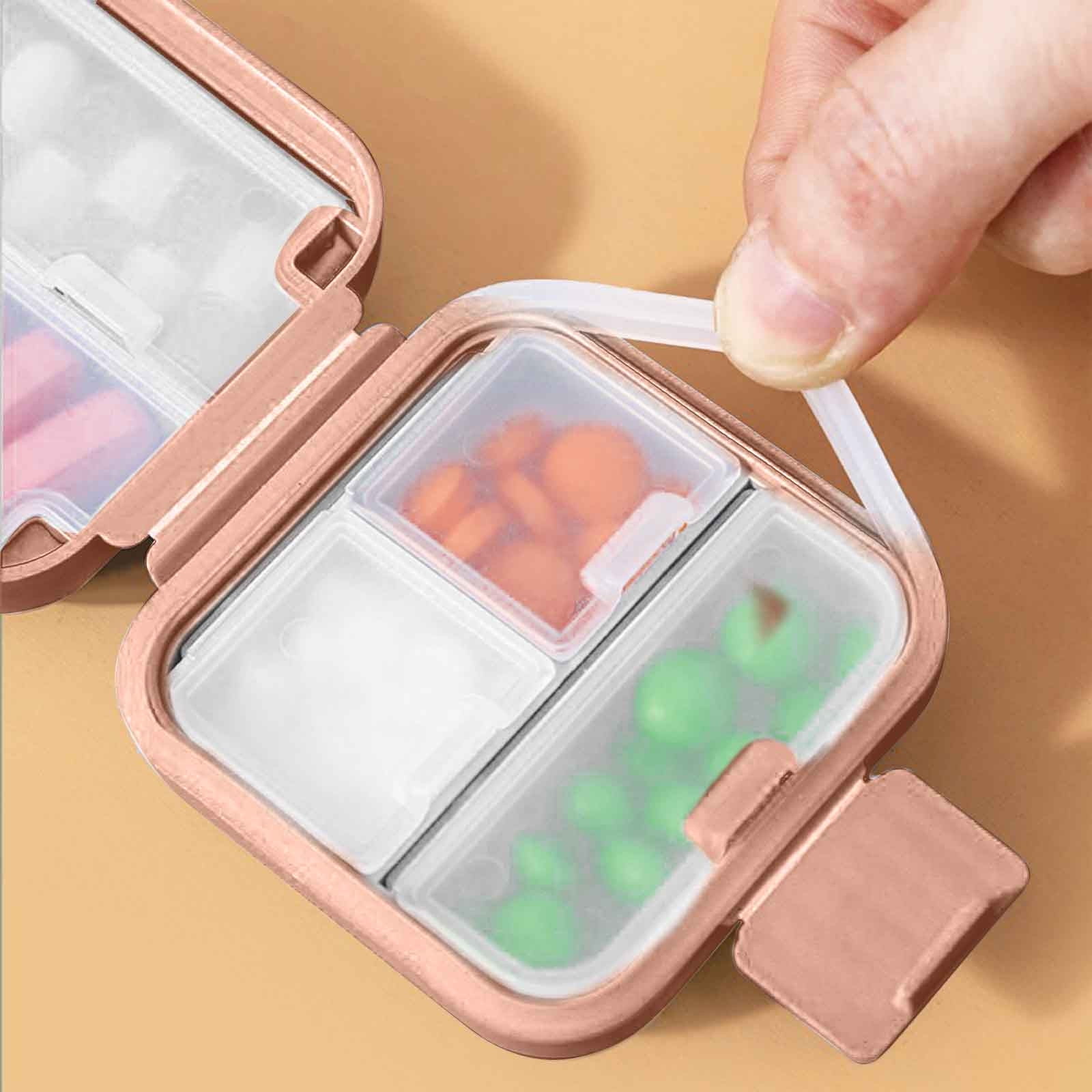 Small Pill Case, Travel Pill Box, Portable Pill Organizer, Pill ...