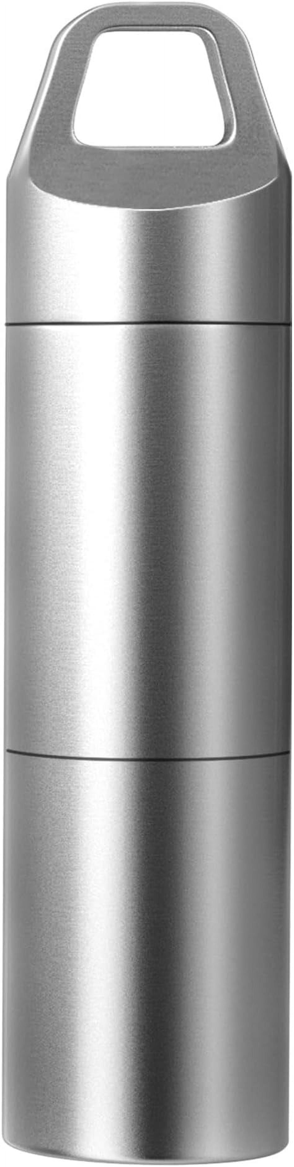 Small Pill Holder Keychain(2 Compartments Design), Portable Metal Pill ...