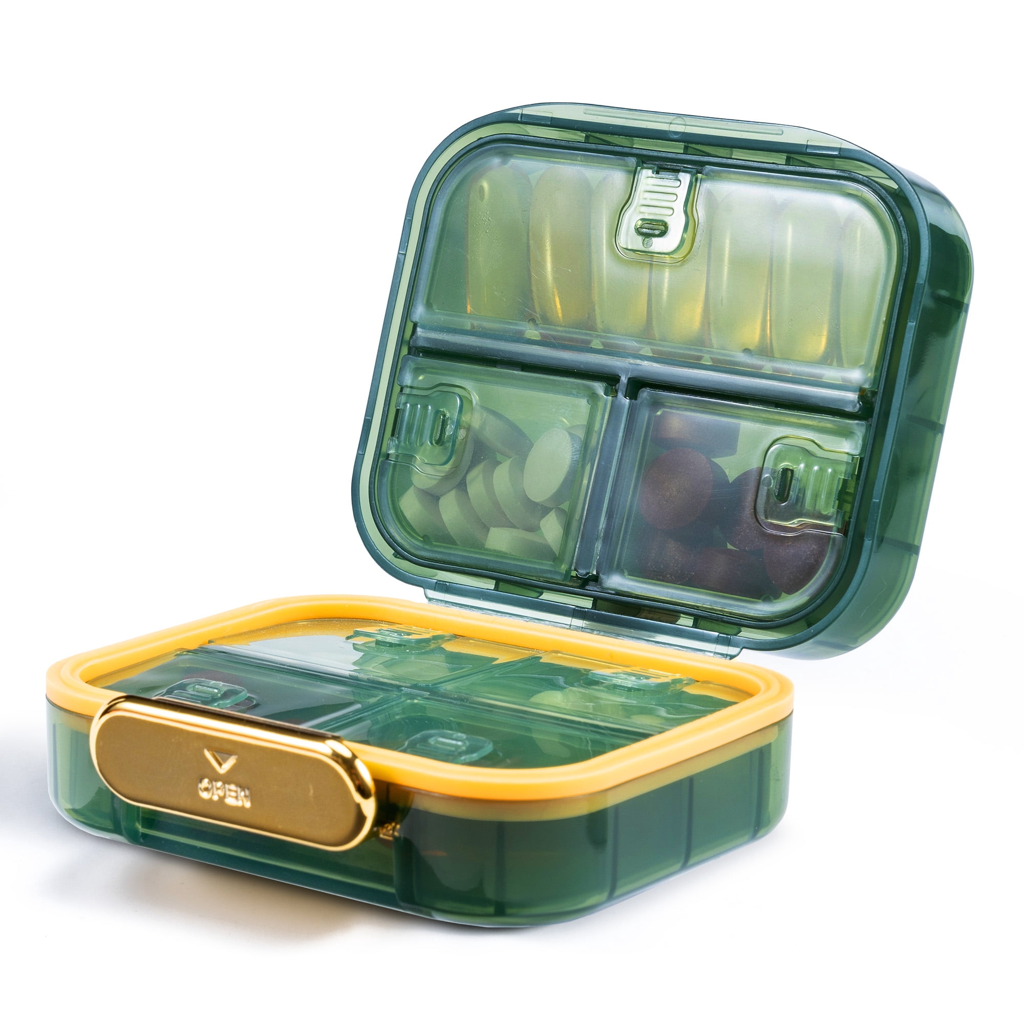 Small Stylish Pill Organizer, 7 Day Pill Box for Travel, Weekly ...