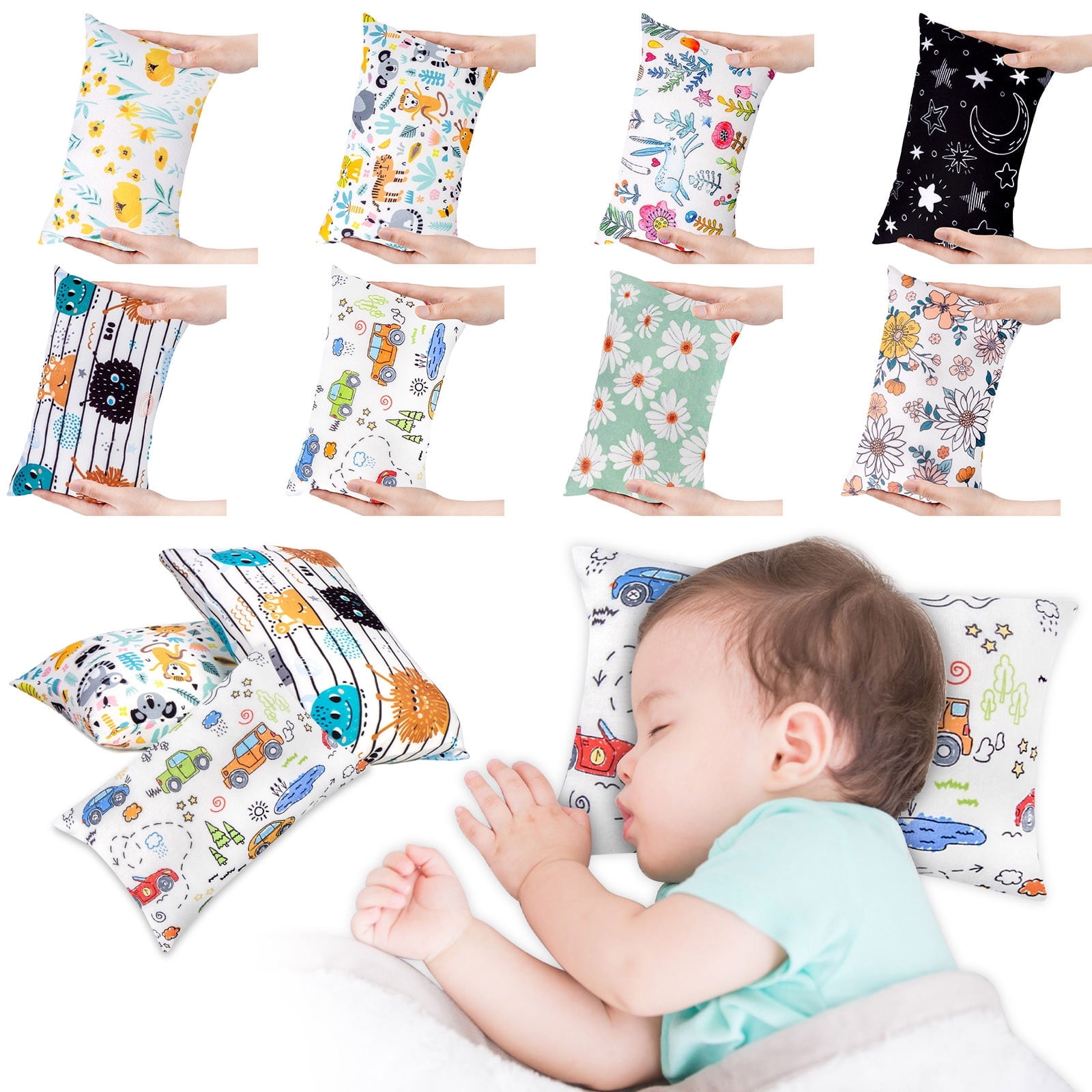 100Fens Small Pillow For Kids Removable Washable Printed Mini Pillows ...