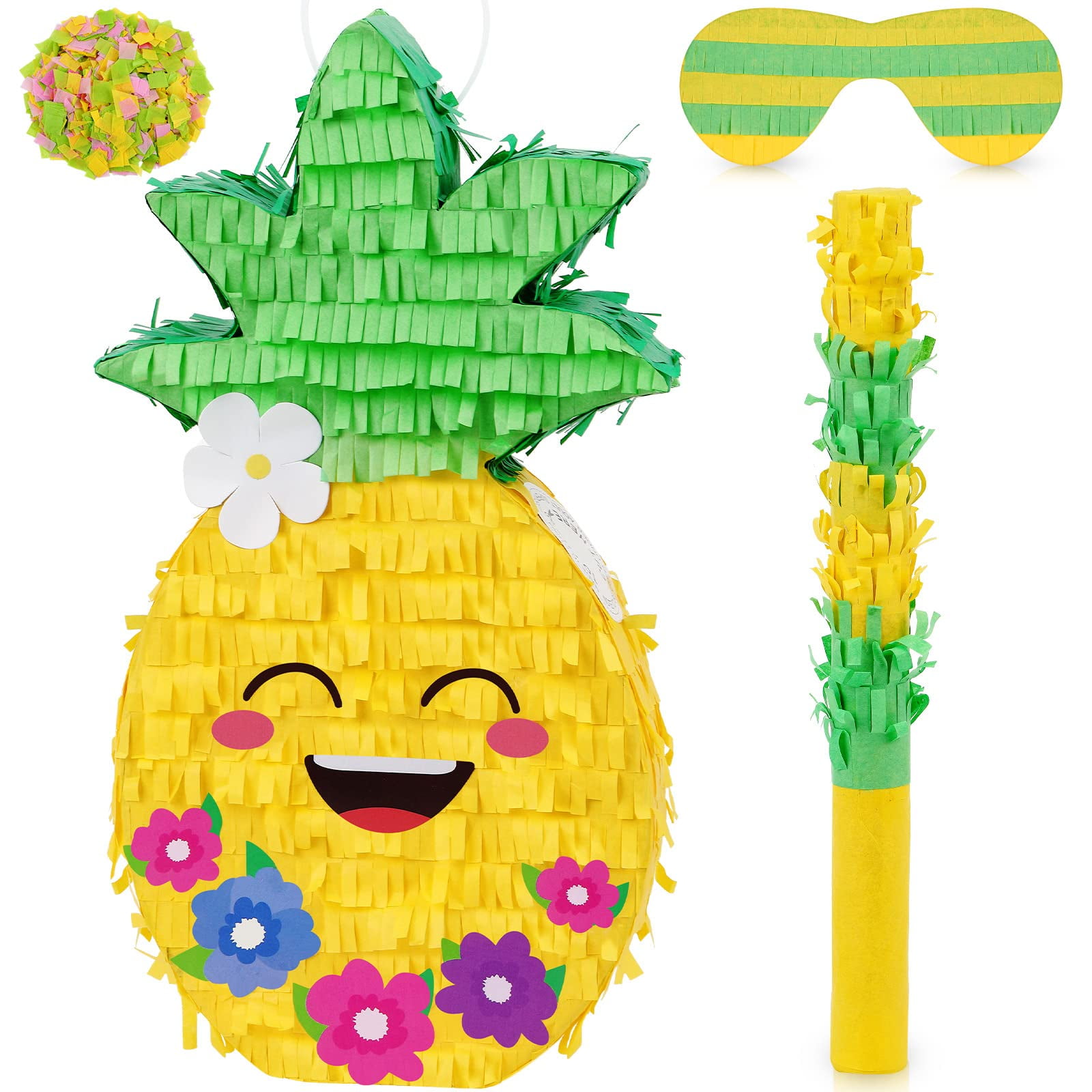 Small Pineapple Pinata for Hawaiian Luau Party Decorations Fruit ...
