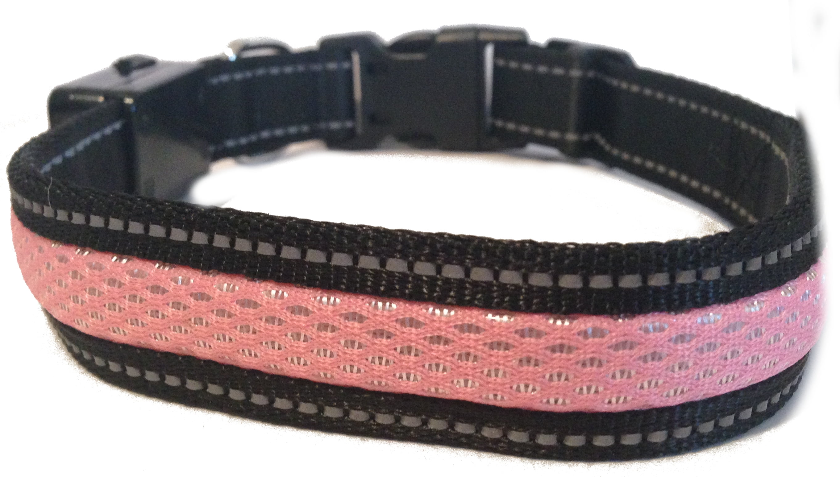 Small Pink Dog LED Dog Collar Water Resistant, USB/Solar Power by It's ...