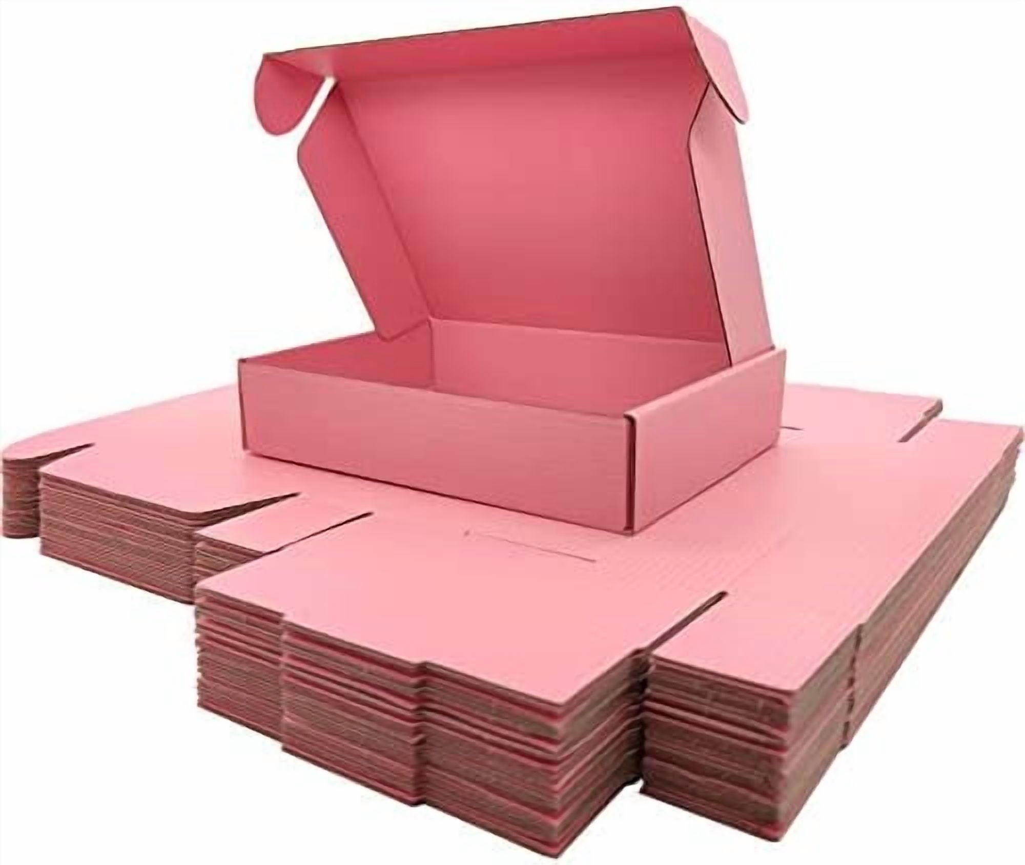 Small Pink Shipping Boxes for Small Business Pack of 25-9x6x2 inches ...